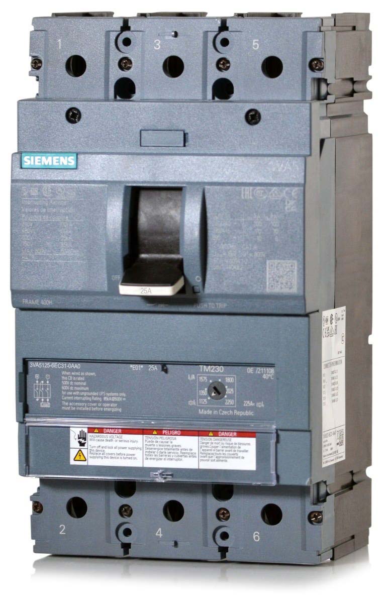 Siemens 3VA5125-6EC31-0AA0 3 Pole Circuit Breaker – SuperBreakers