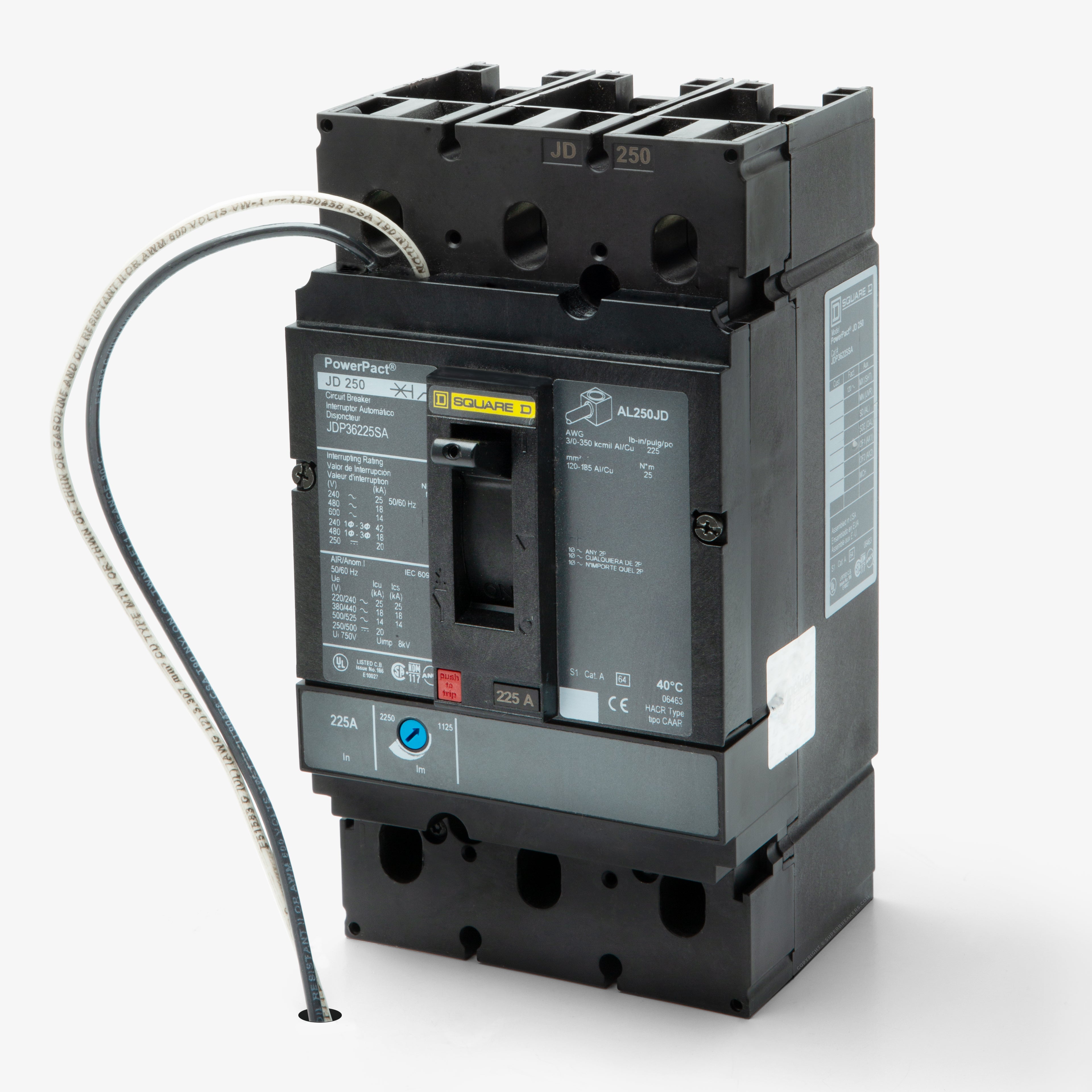 Re-Certified Schneider Electric JDP36225SA 3 Pole Circuit Breaker ... Re-Certified Schneider Electric JDP36225SA 3 Pole Circuit Breaker ...