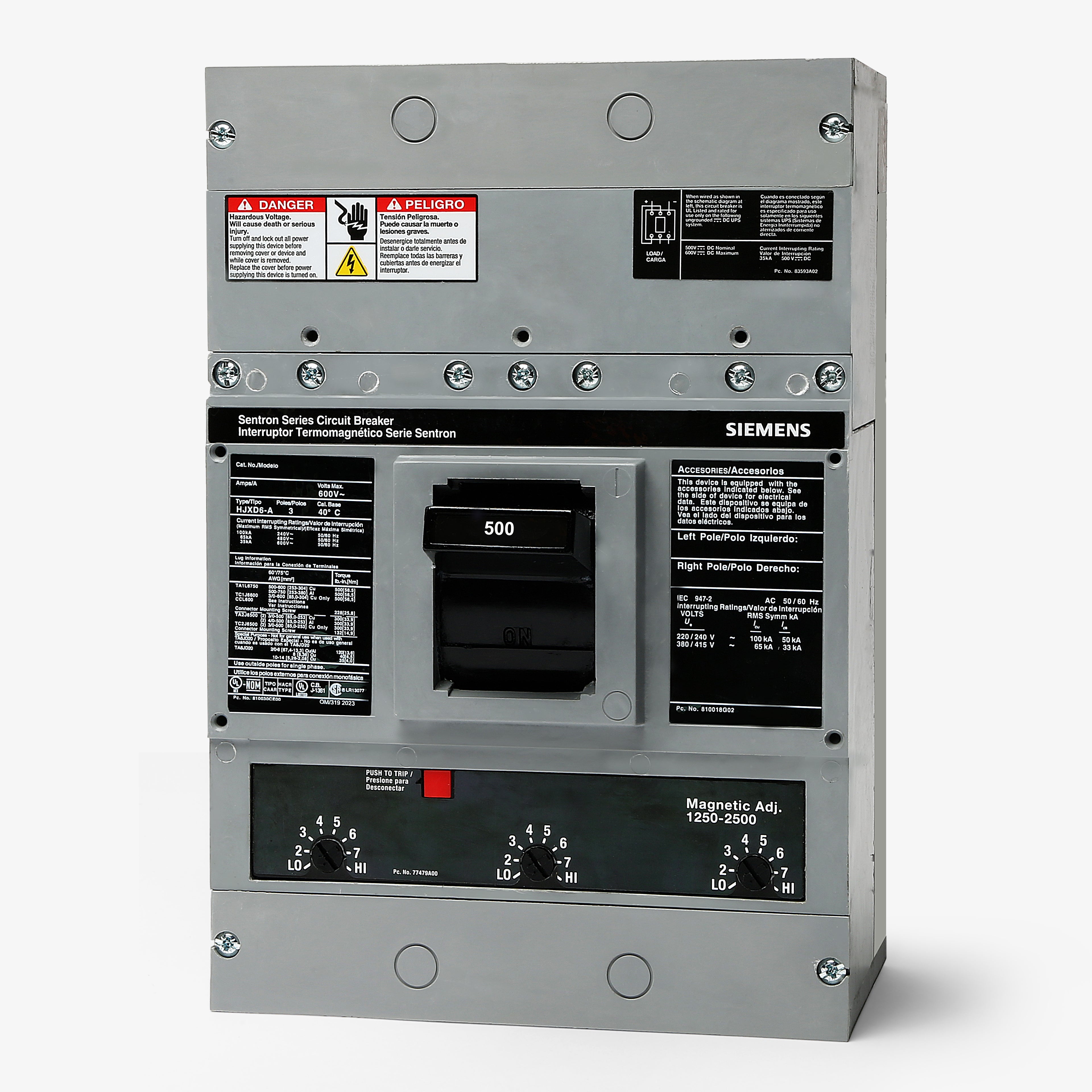 Siemens LXD63B500 3 Pole Circuit Breaker – SuperBreakers