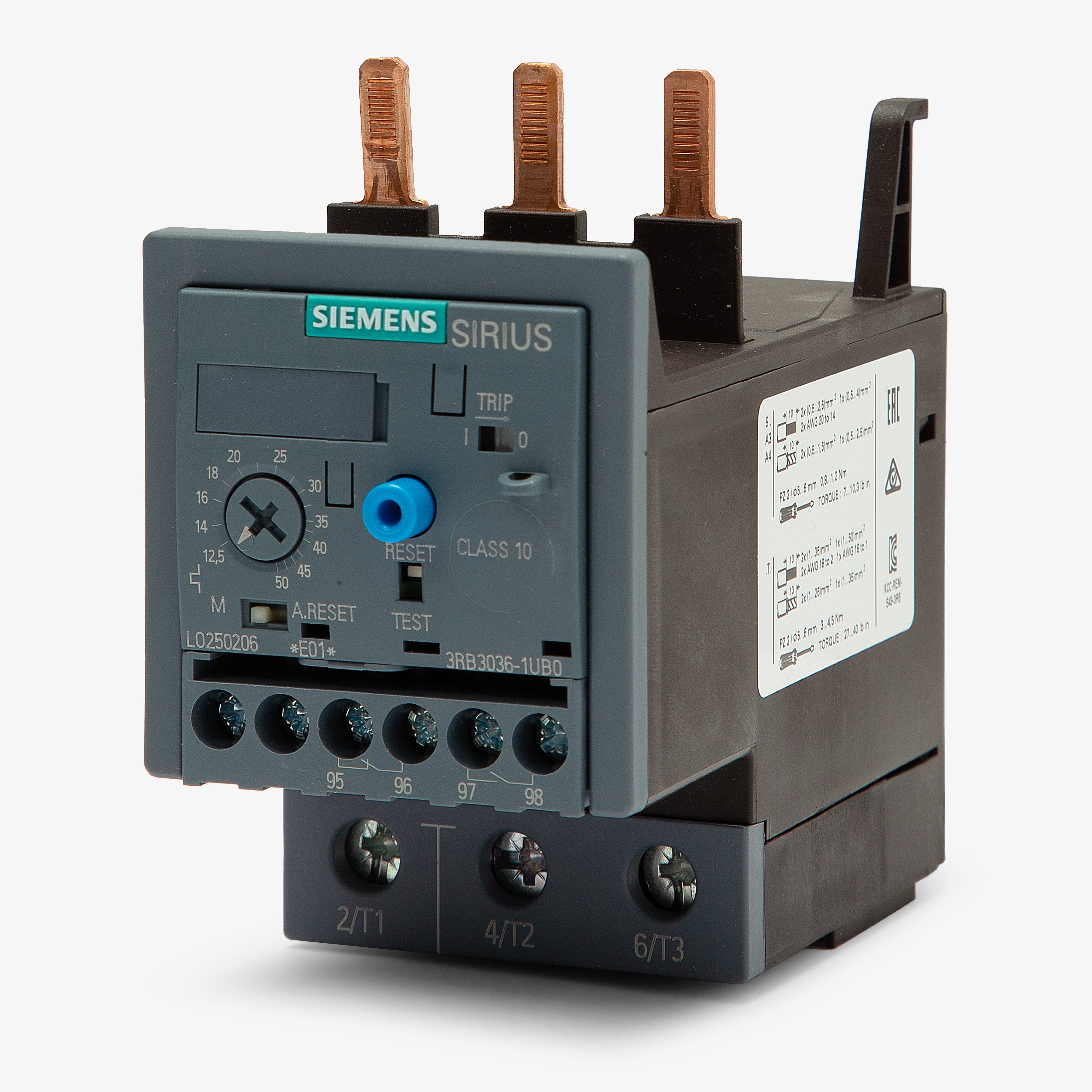 New Siemens 3RB3036-1UB0 Overload Relay – SuperBreakers