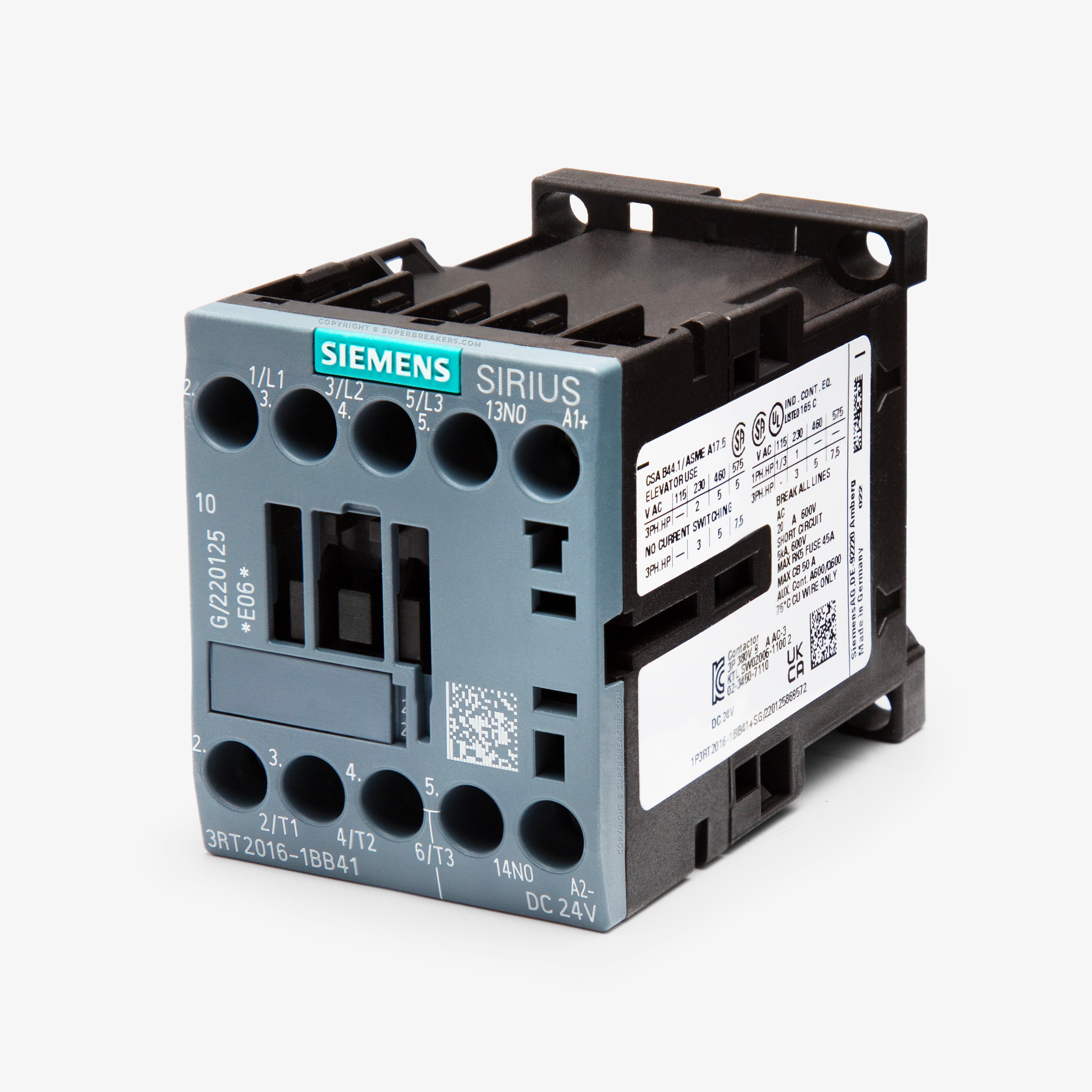 New Siemens 3RT2016-1BB41 Contactor – SuperBreakers