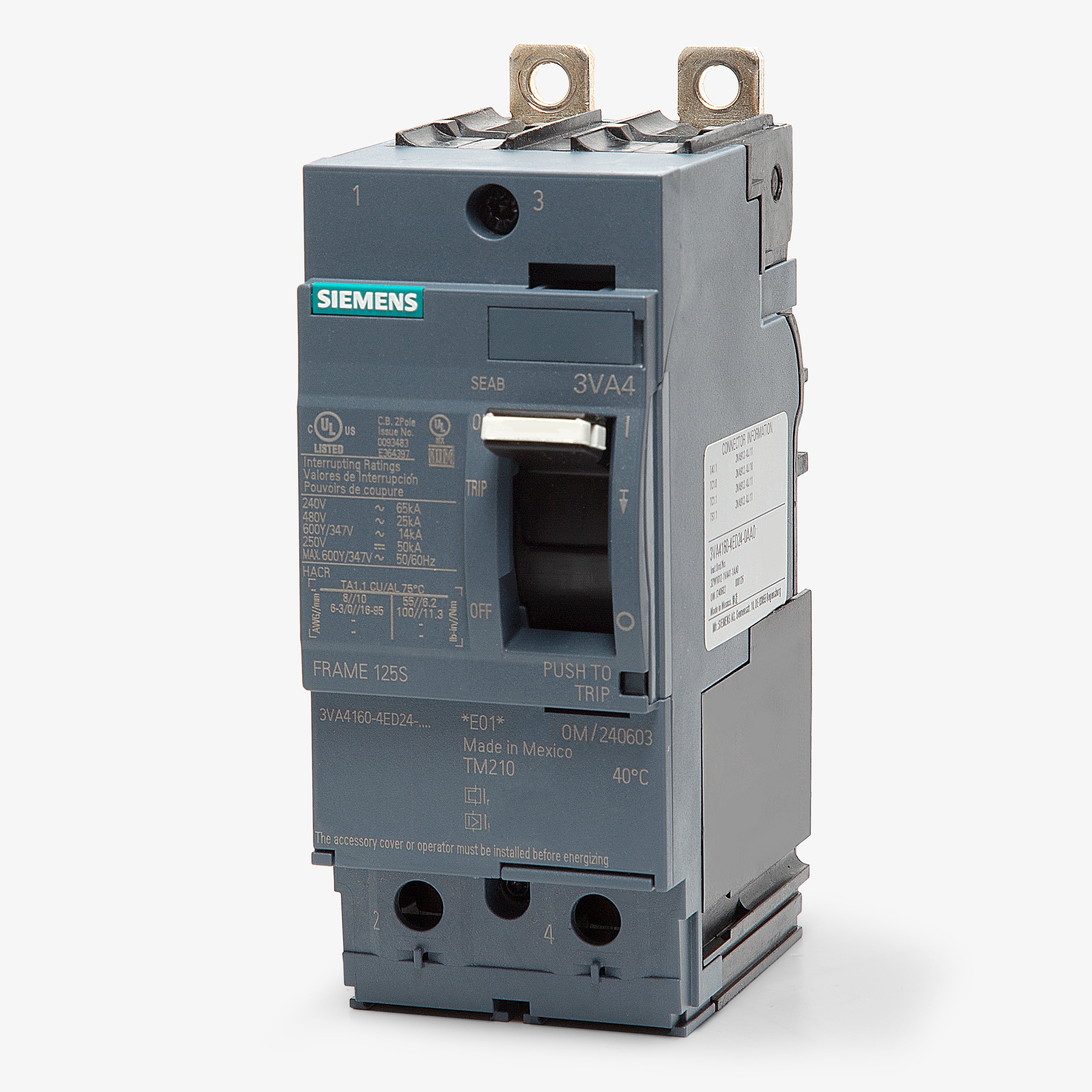 Siemens 3VA4160-4ED24-0AA0 2 Pole Circuit Breaker – SuperBreakers