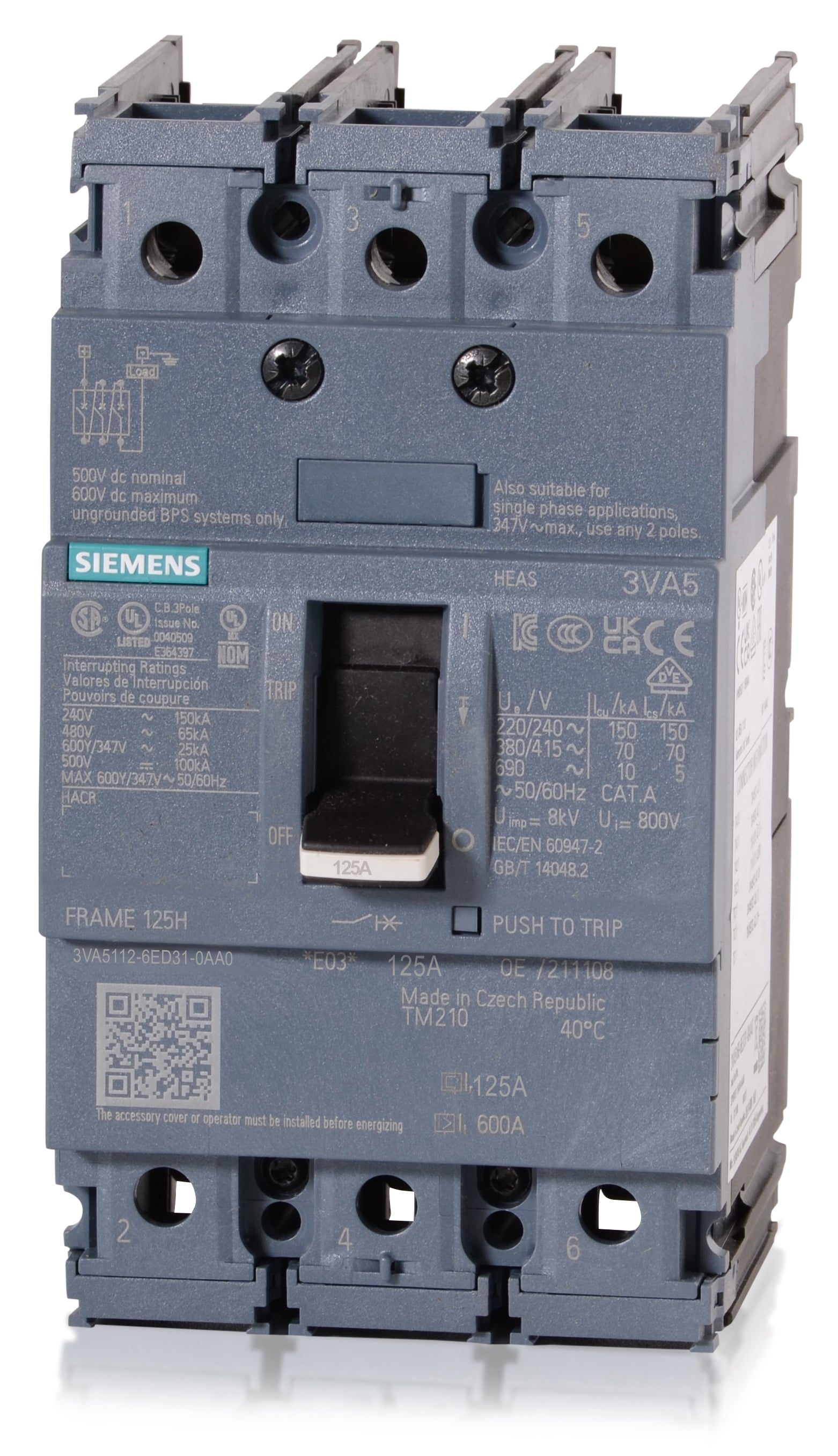 Siemens 3VA5112-6ED31-0AA0 3 Pole Circuit Breaker – SuperBreakers