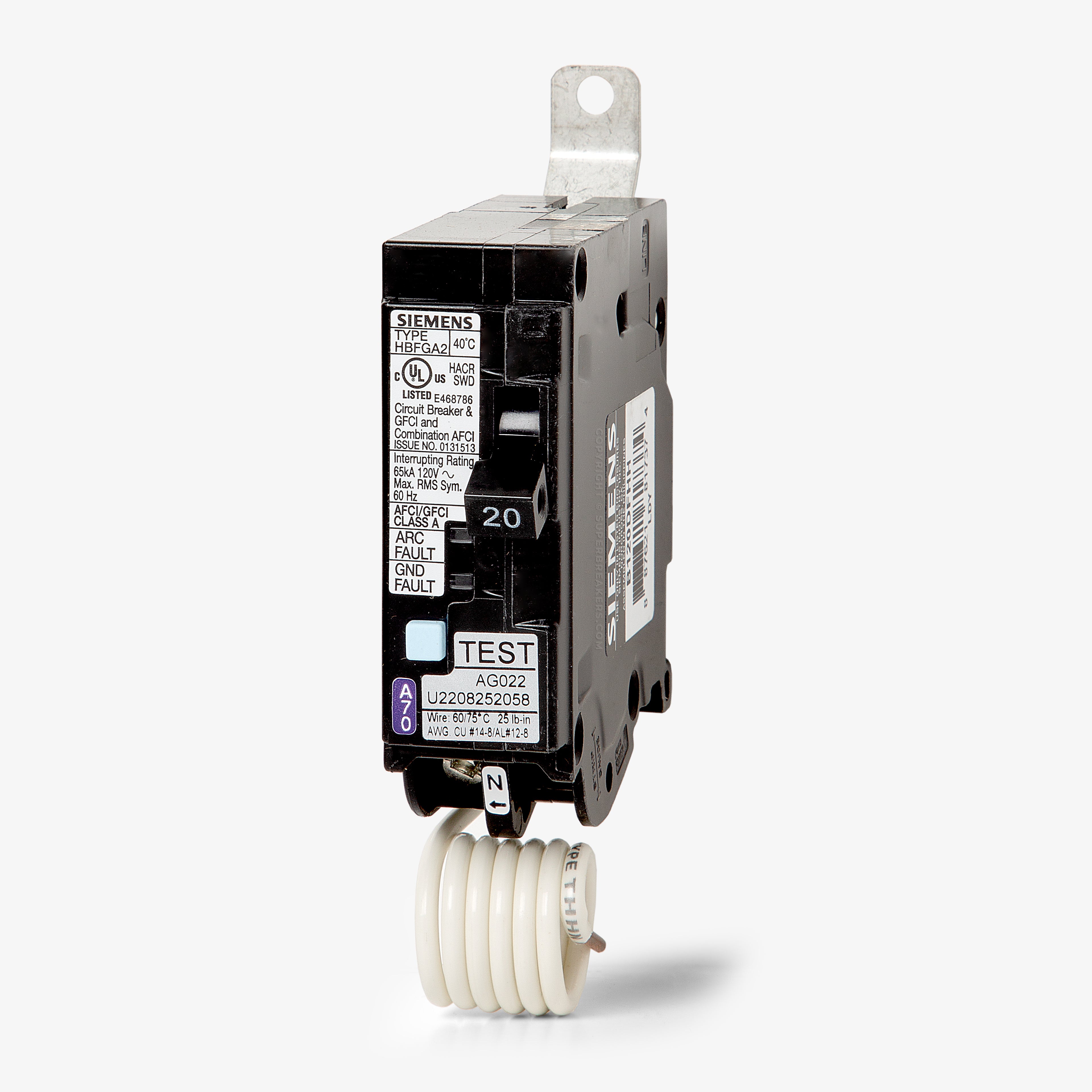 Siemens B120DFHH 1 Pole Dual Function Circuit Breaker – SuperBreakers