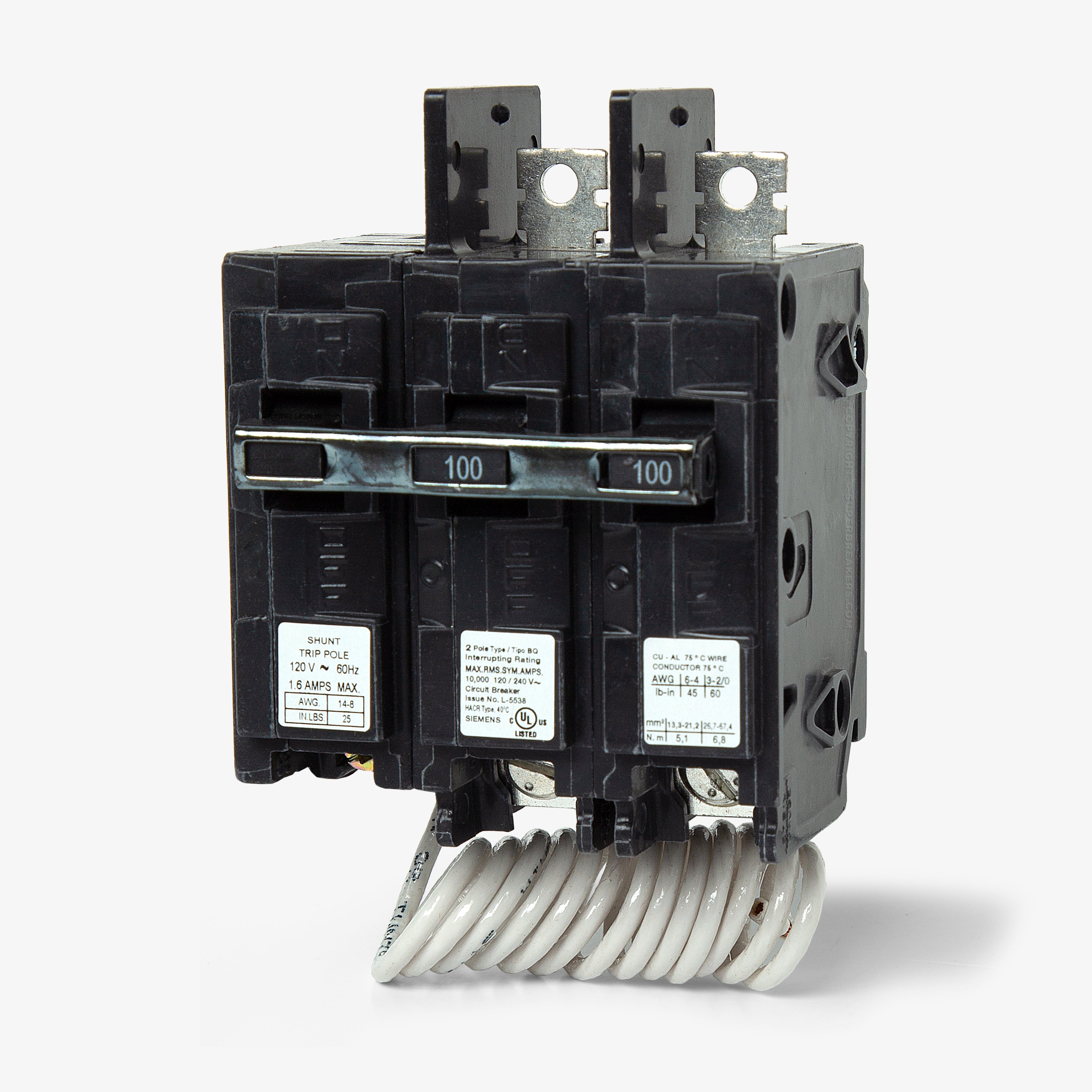 Siemens BQ2B10000S01 2 Pole Circuit Breaker – SuperBreakers