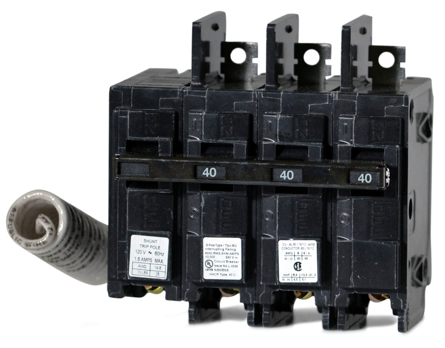 New Siemens BQ3B04000S01 3 Pole Circuit Breaker – SuperBreakers