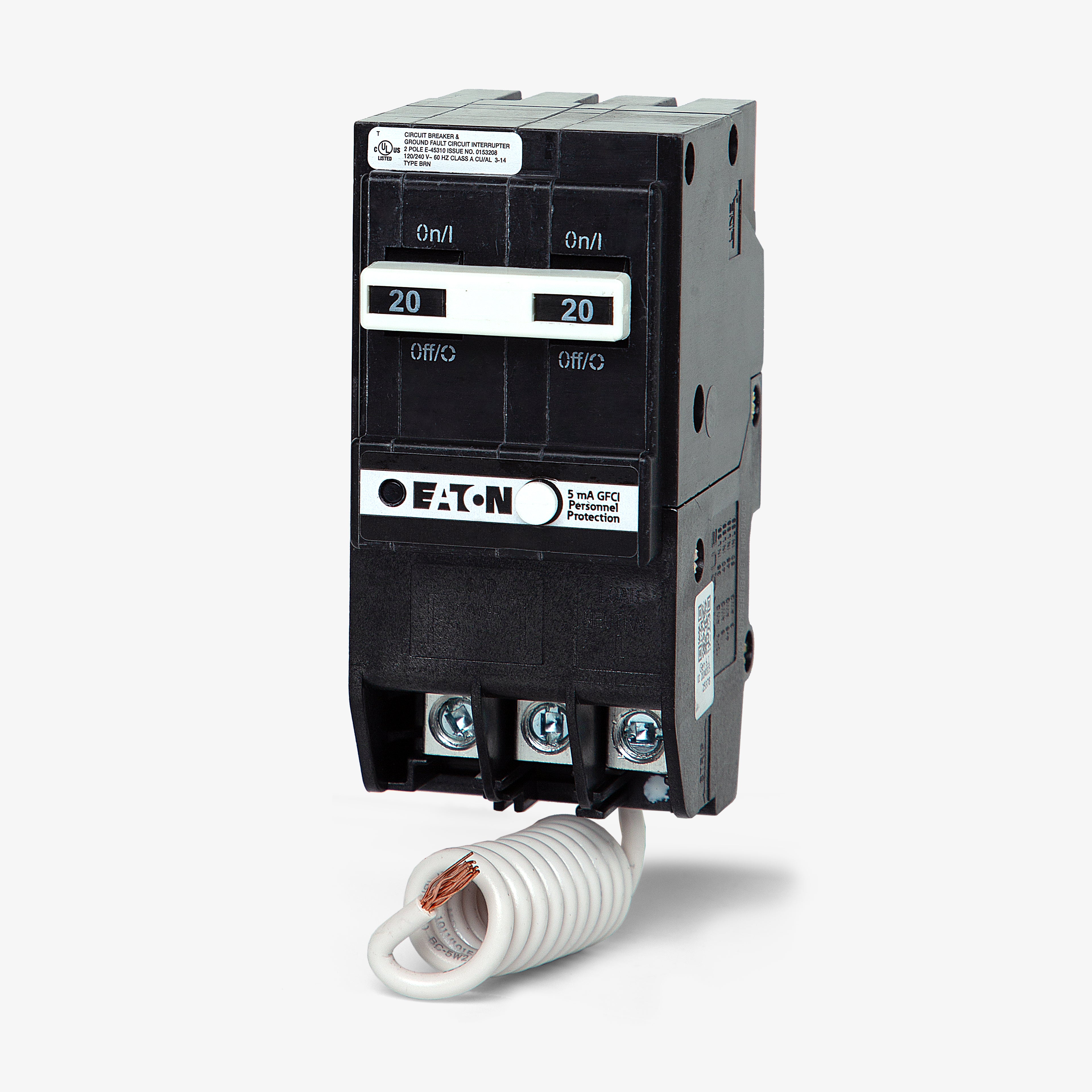 New Eaton BRN220GF 2 Pole Ground Fault Circuit Breaker – SuperBreakers