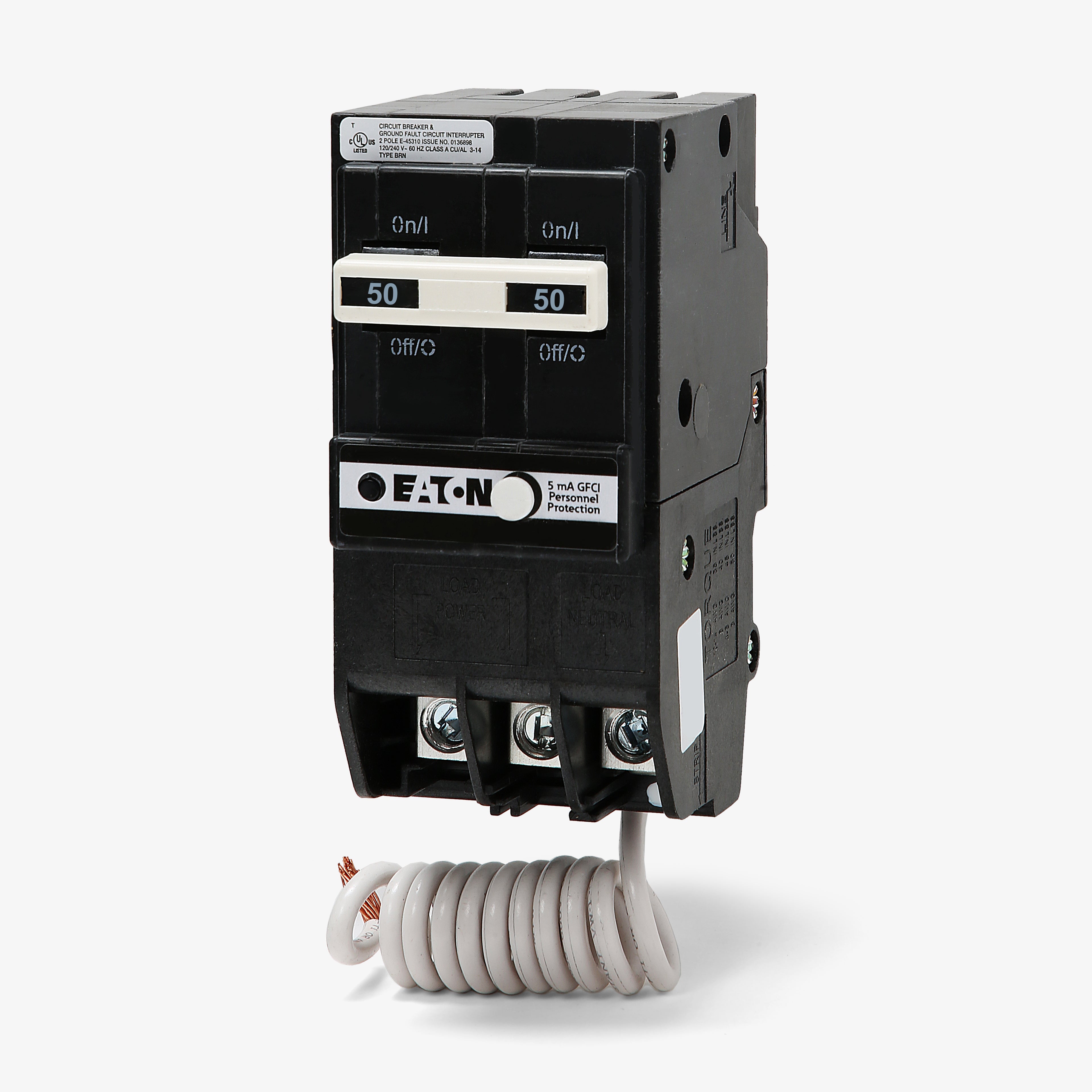 New Eaton BRN250GF 2 Pole Ground Fault Circuit Breaker – SuperBreakers