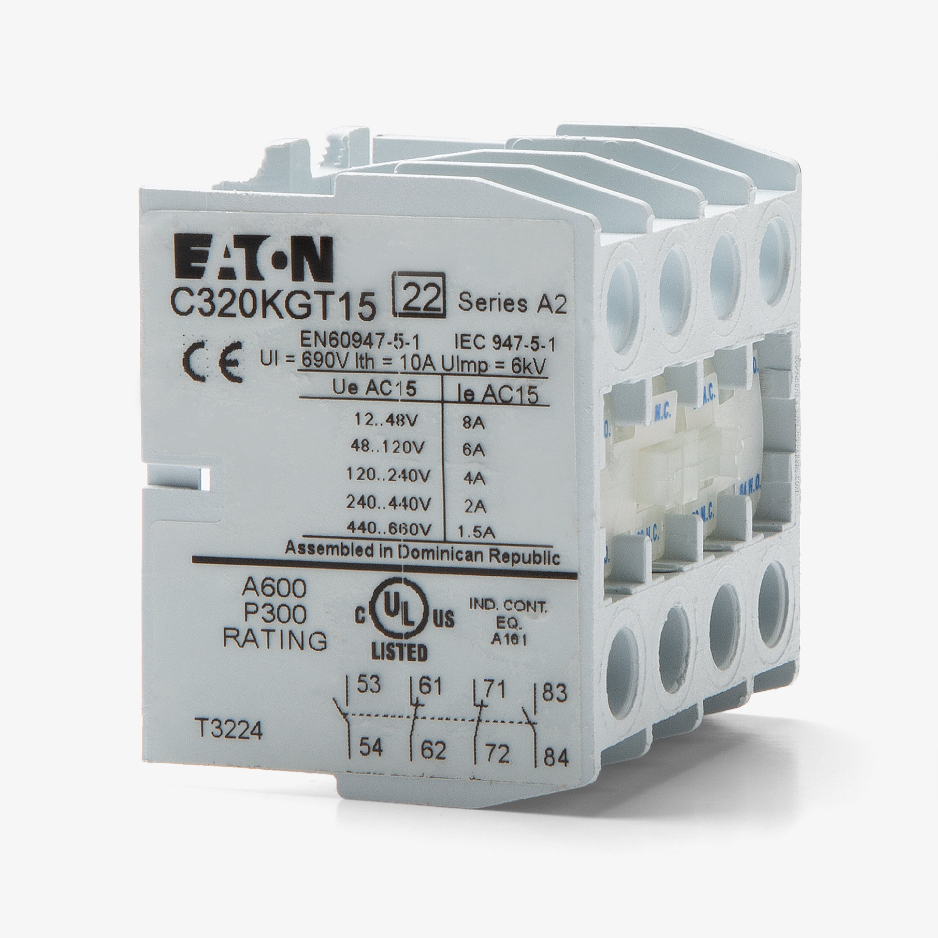 New Eaton C320KGT15 Auxiliary Contact – SuperBreakers