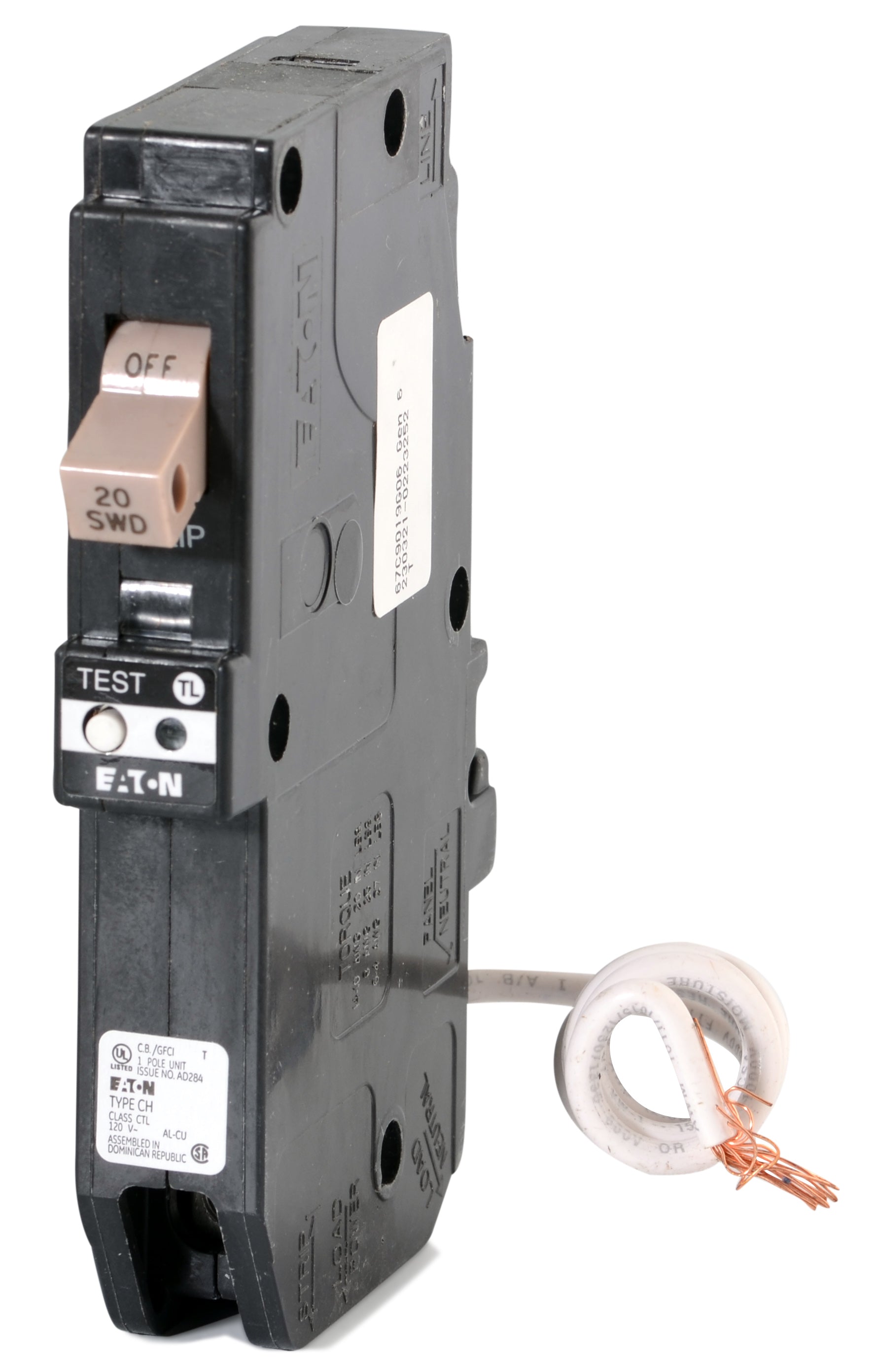 Eaton CHFN120GF 1 Pole Ground Fault Circuit Breaker – SuperBreakers