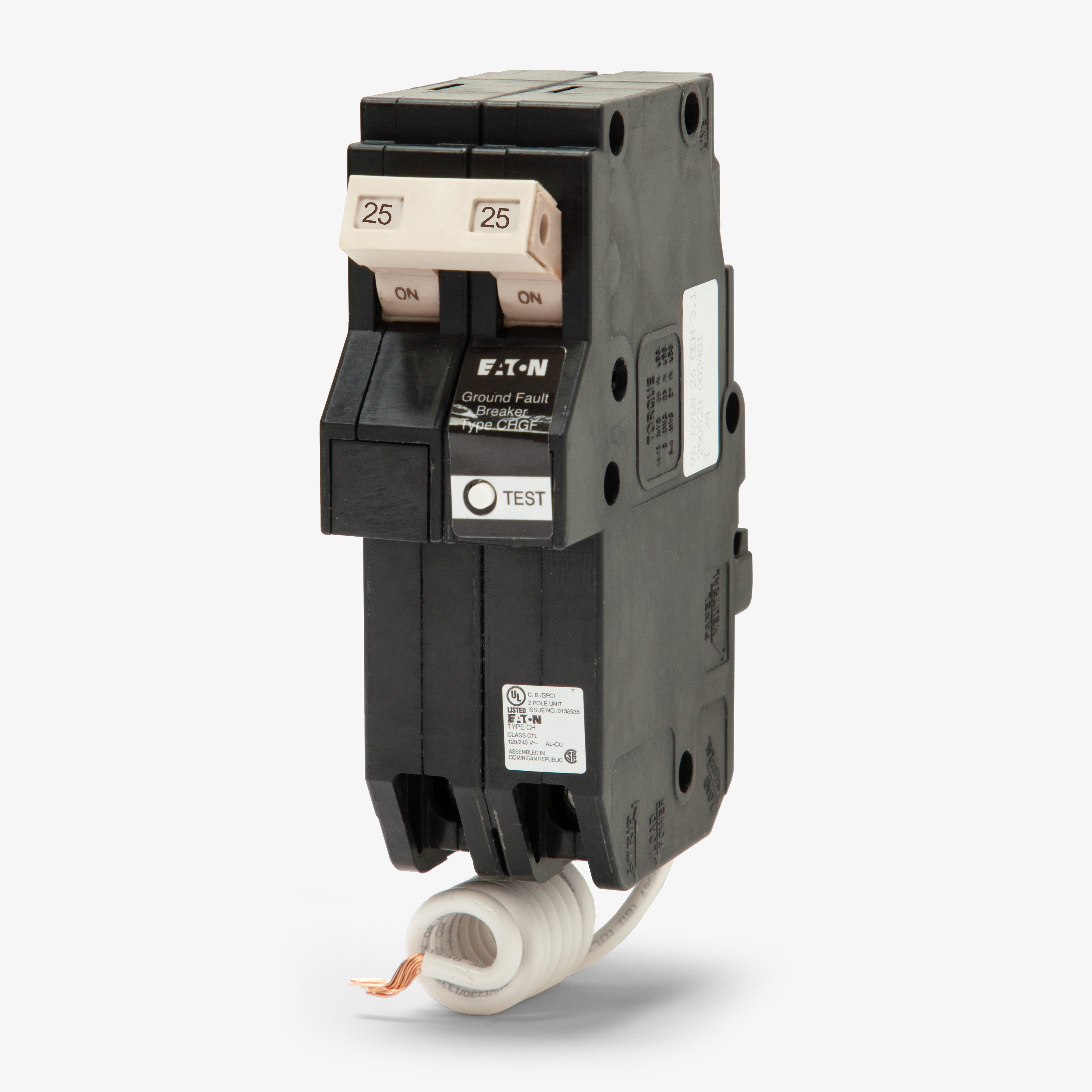 New Eaton CHN225GF 2 Pole Ground Fault Circuit Breaker – SuperBreakers