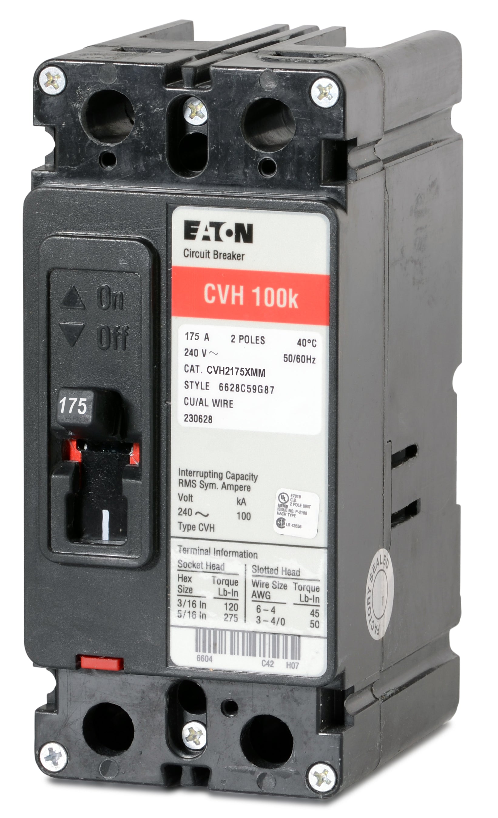 Eaton CVH2175XMM 2 Pole Circuit Breaker – SuperBreakers