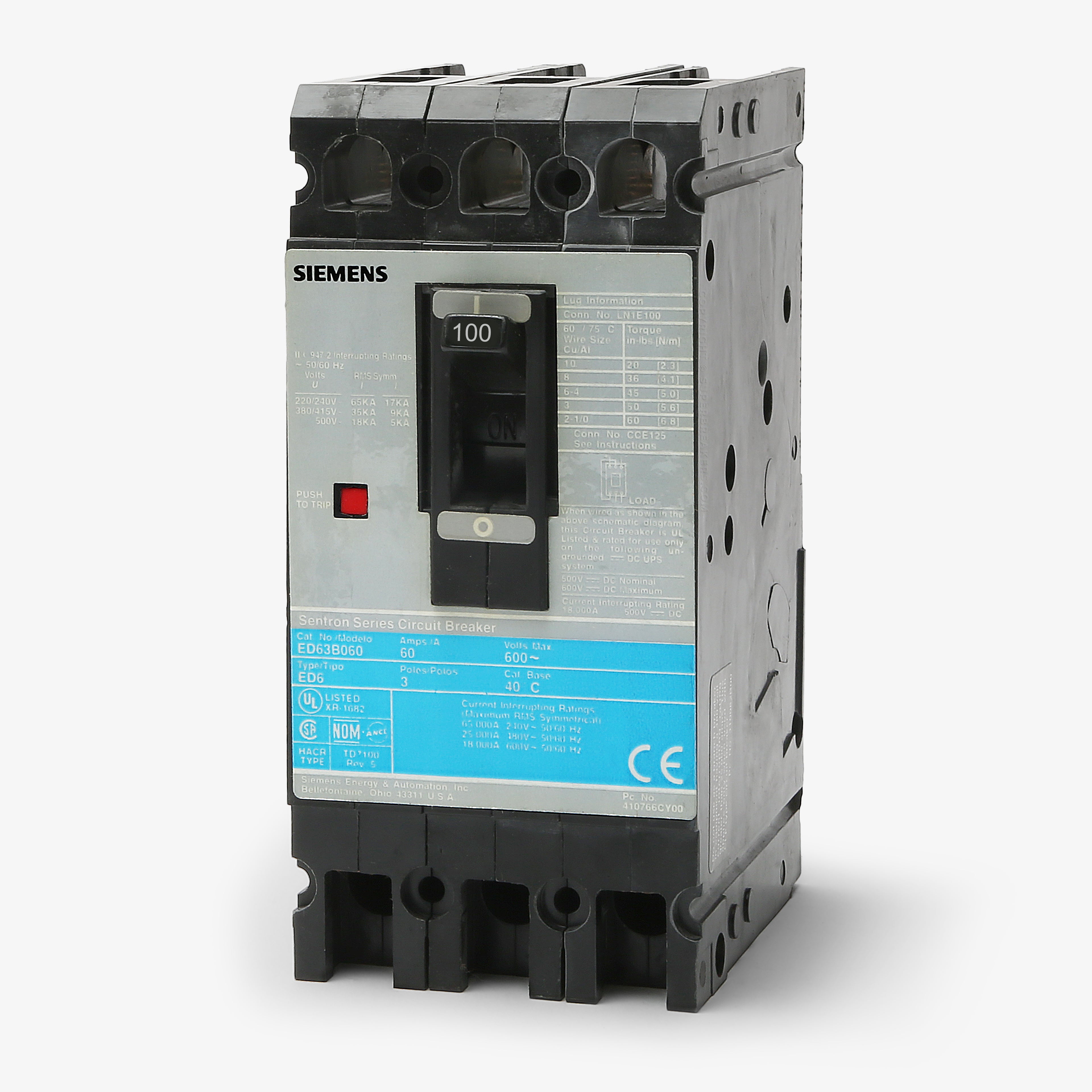 Siemens ED63B100 3 Pole Circuit Breaker – SuperBreakers