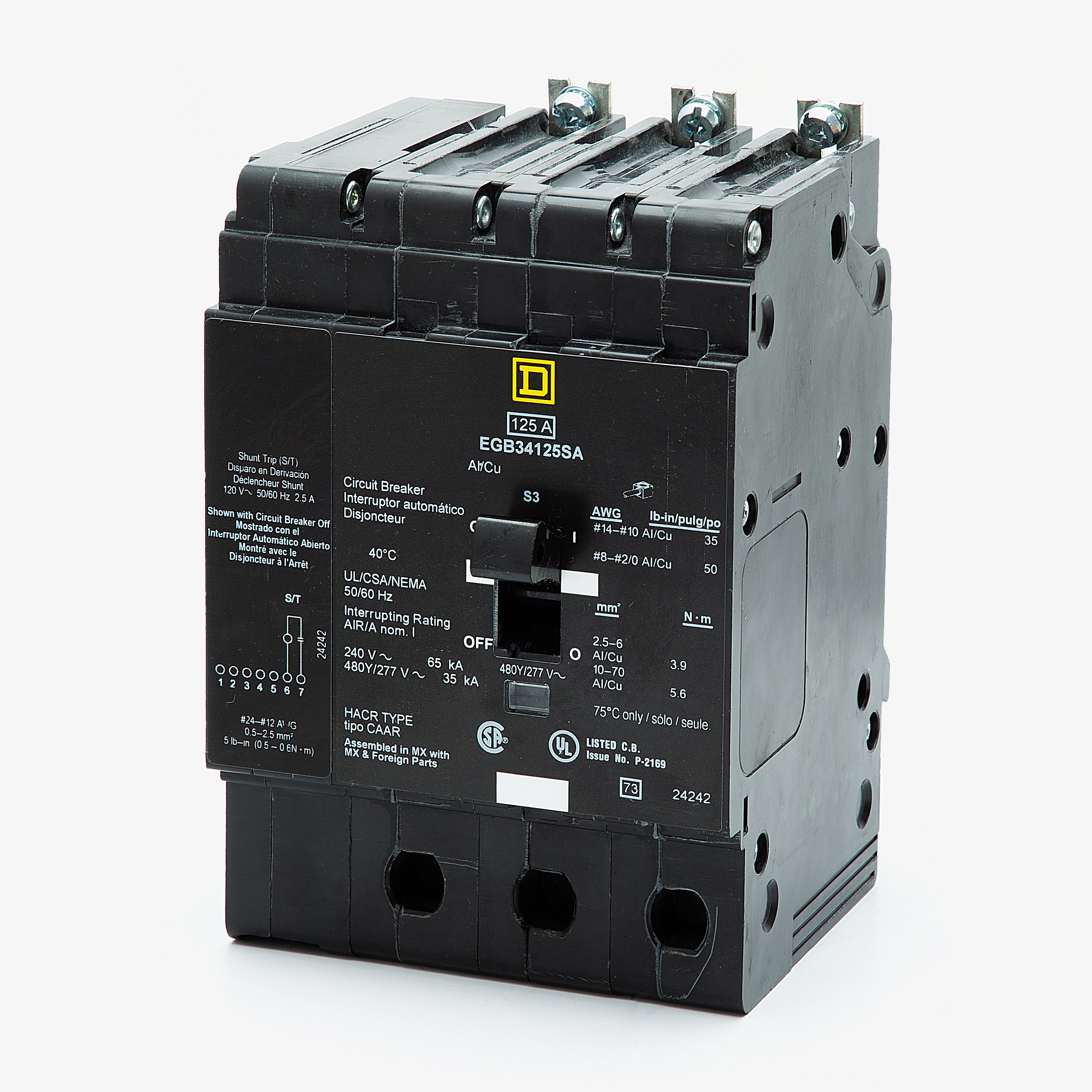 New Square D EGB34125SA 3 Pole Circuit Breaker – SuperBreakers