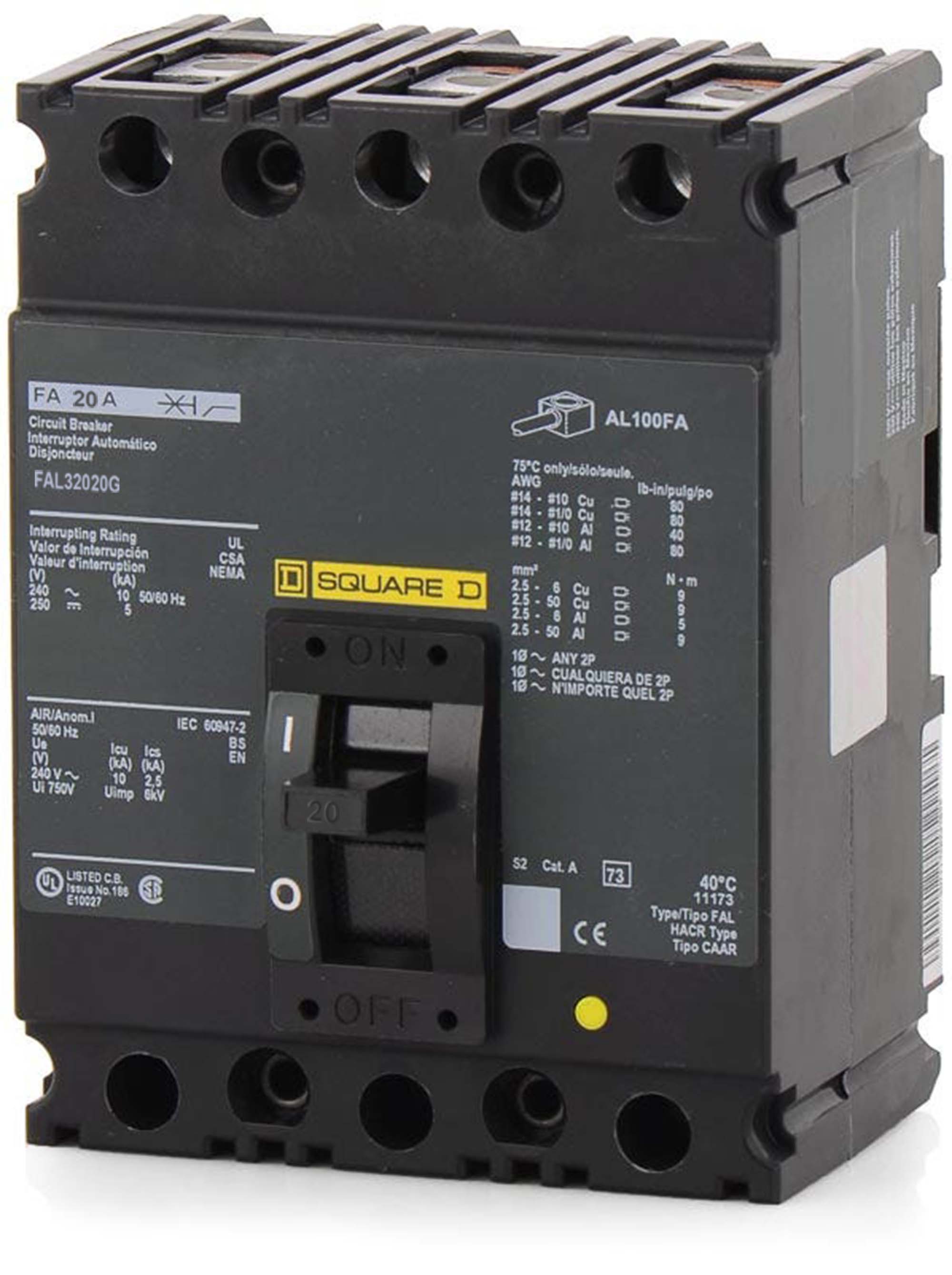 Square D FAL32020G Molded Case Circuit Breaker – SuperBreakers