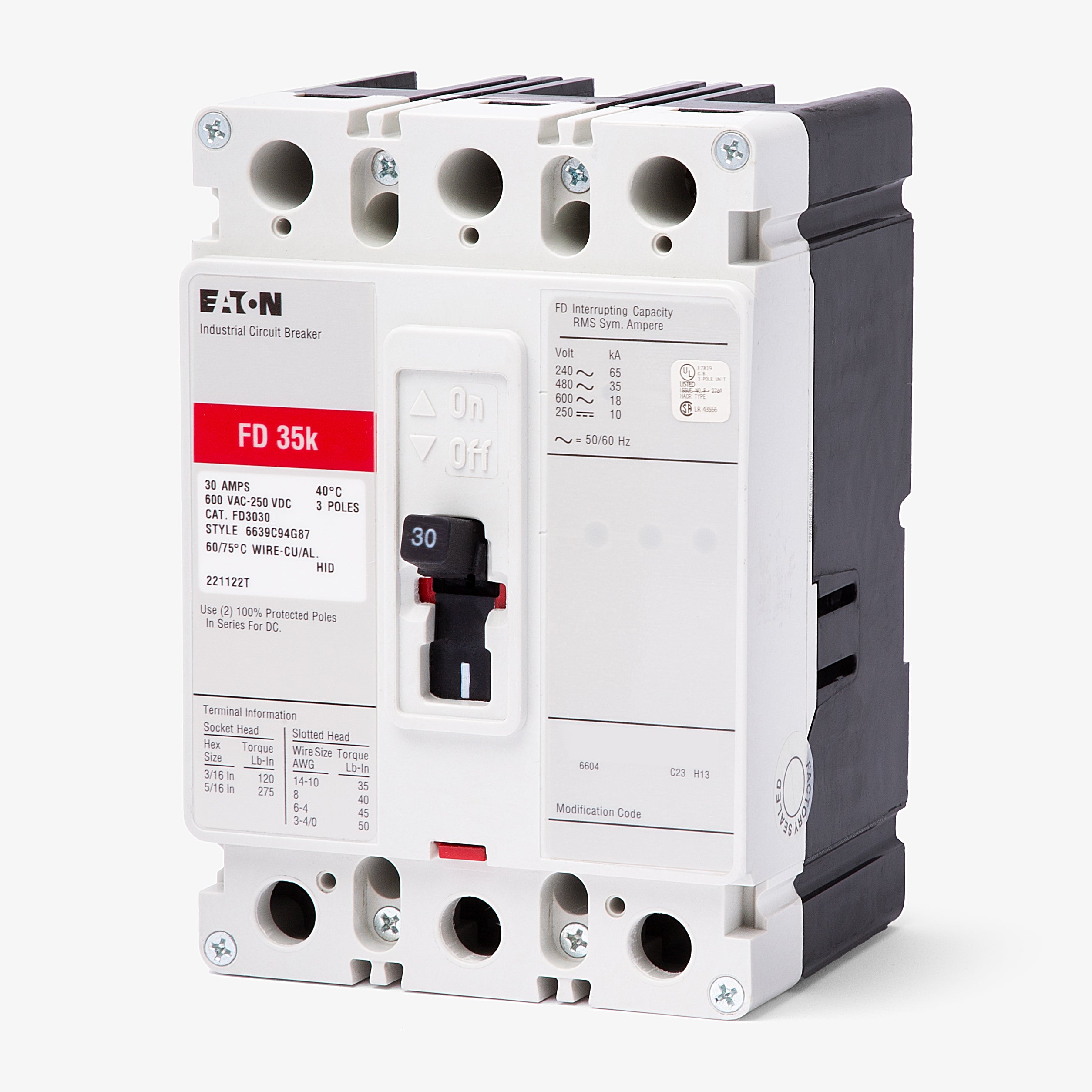 Eaton FD3030 3 Pole Circuit Breaker – SuperBreakers