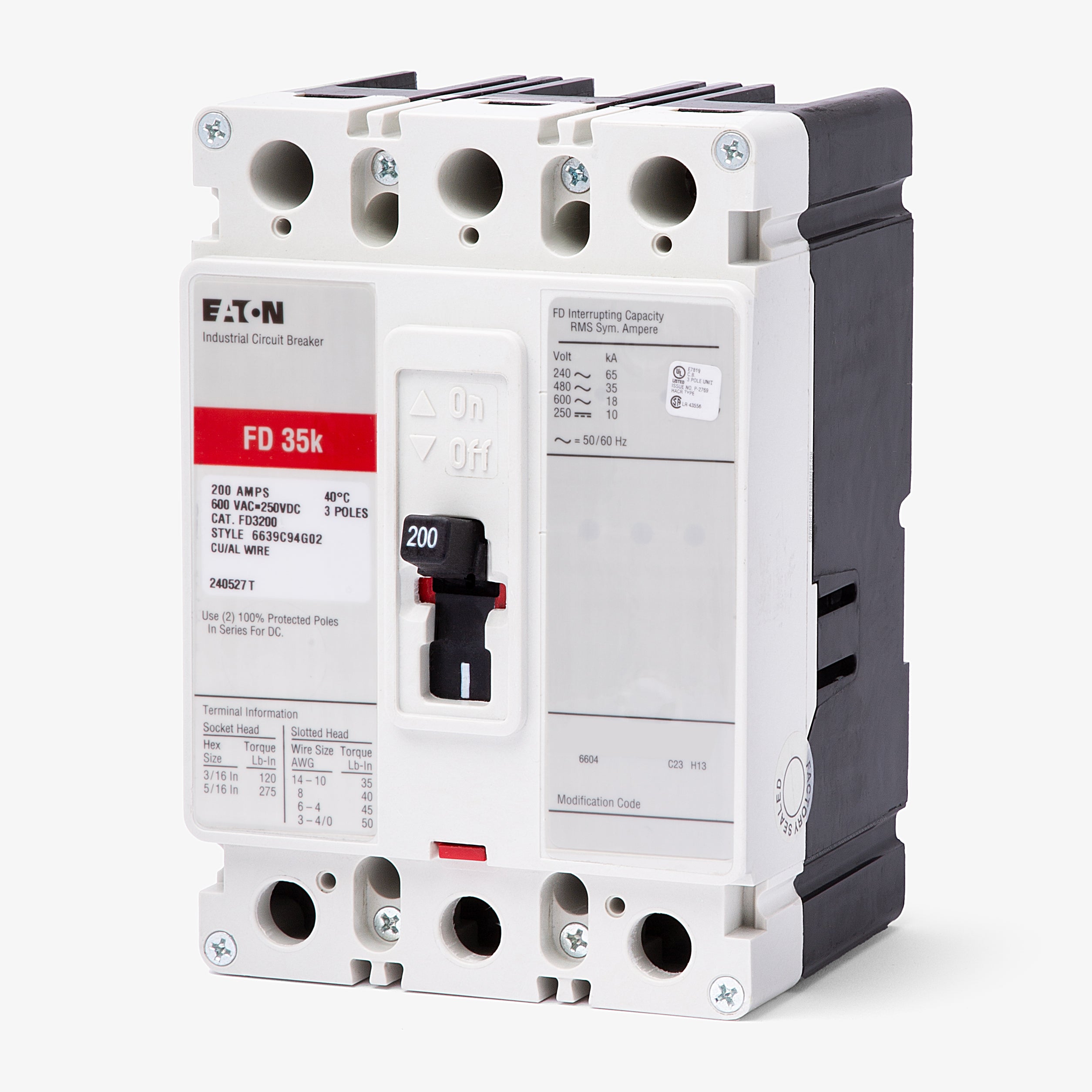 Eaton FD3200 3 Pole Circuit Breaker – SuperBreakers