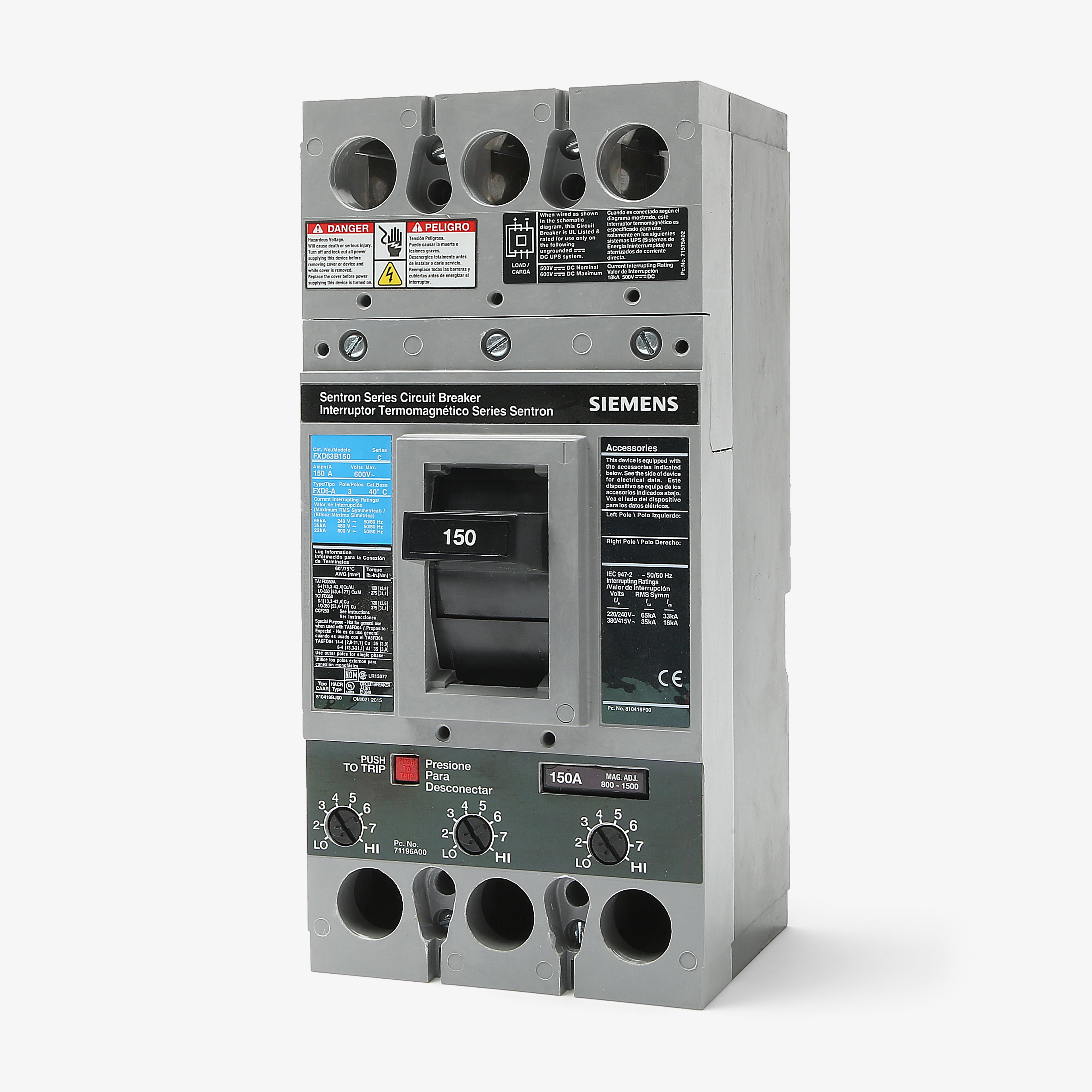 Siemens FXD63B150 3 Pole Circuit Breaker – SuperBreakers