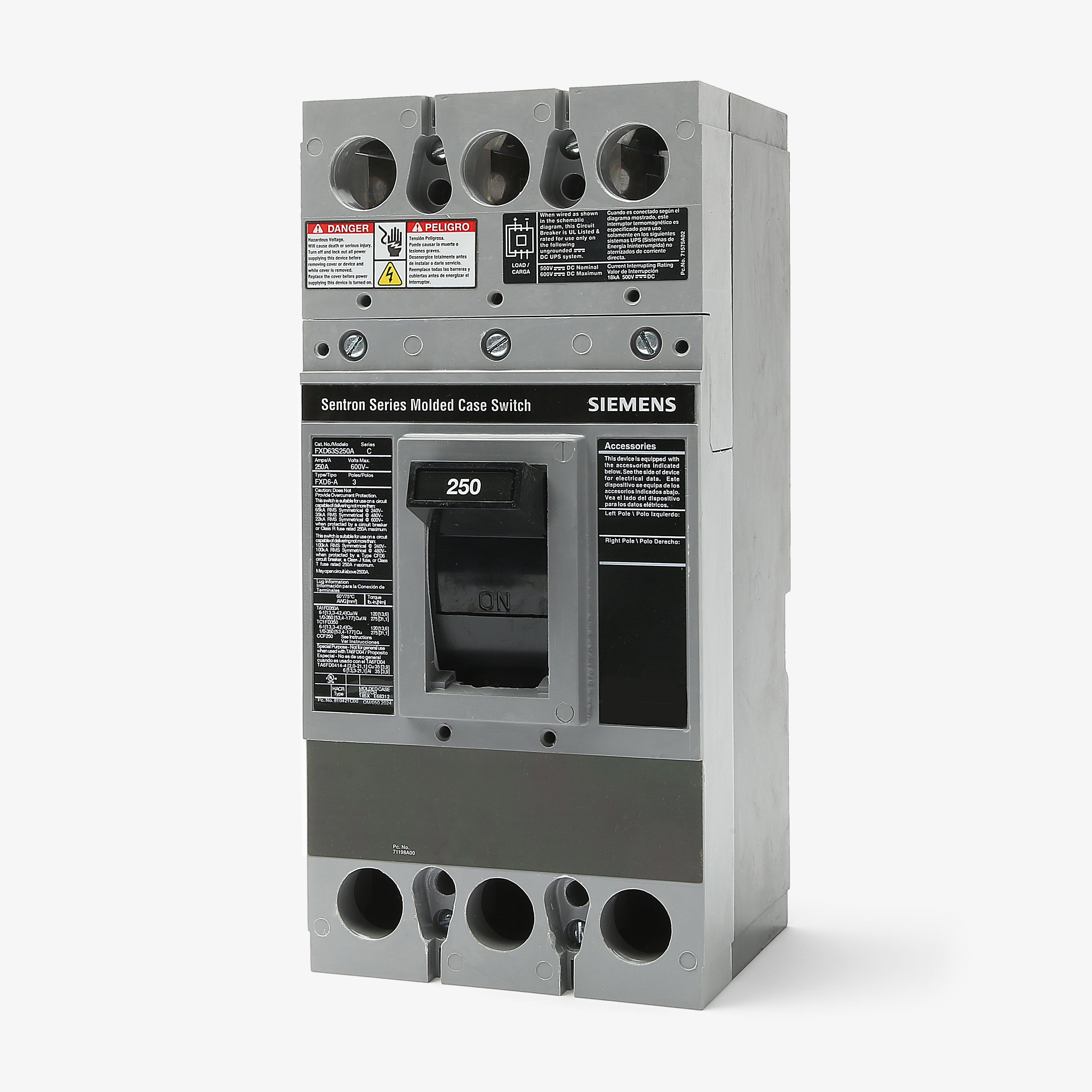 Siemens FXD63S250A 3 Pole Circuit Breaker – SuperBreakers