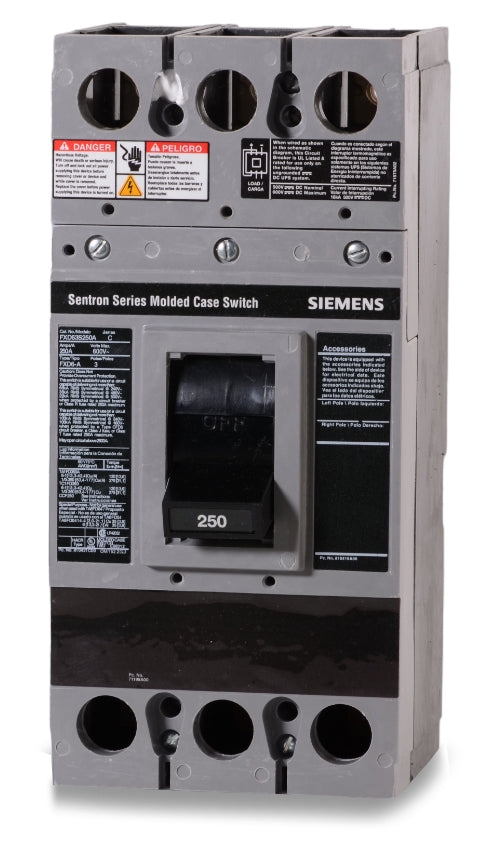 Siemens FXD63S250A 3 Pole Circuit Breaker – SuperBreakers