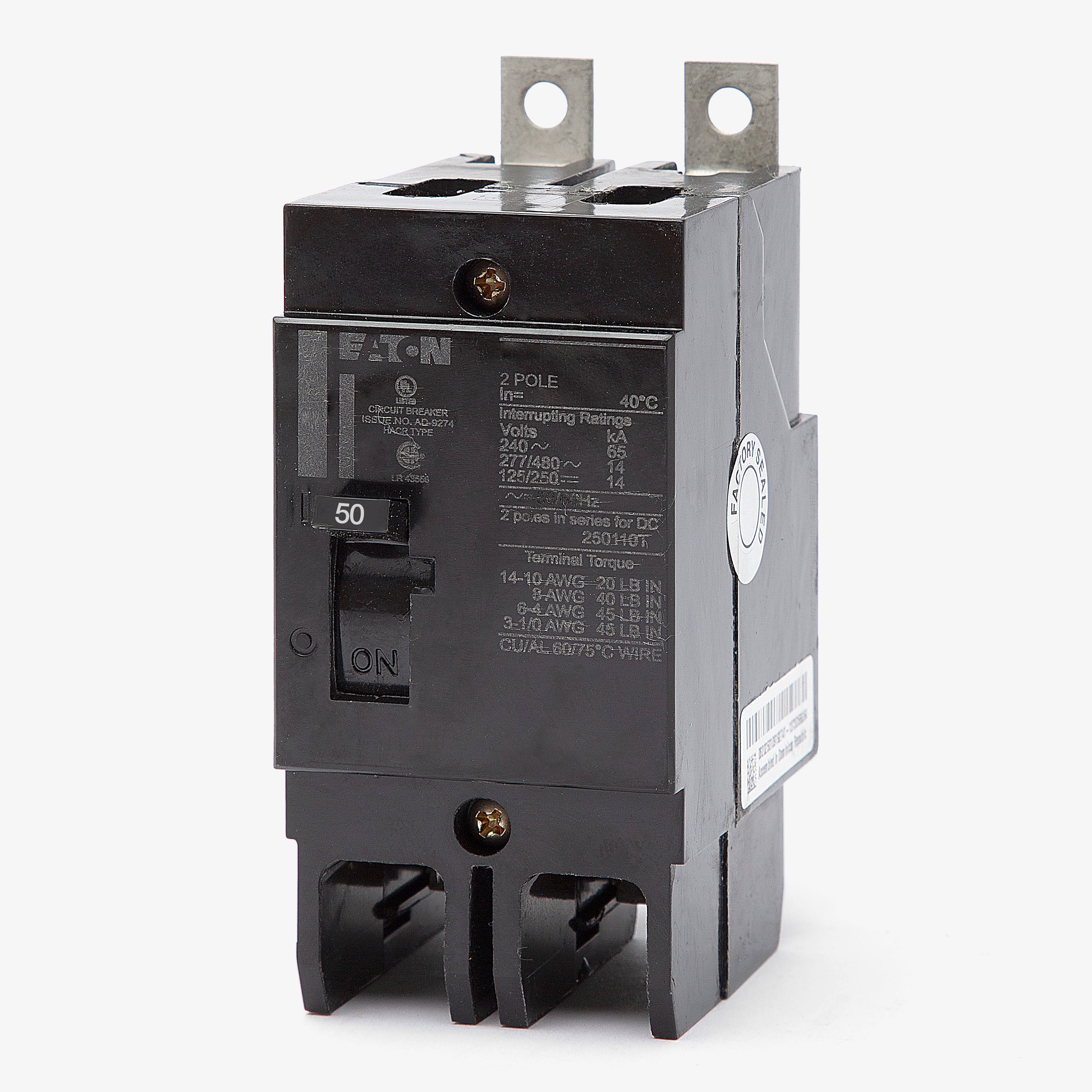 Eaton / Cutler-Hammer GHB2050 - 50A 2 Pole Molded Case Circuit Breaker ...