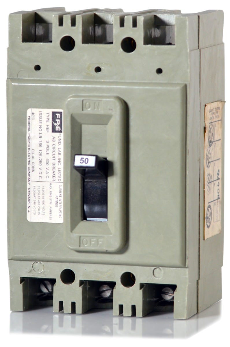 Federal Pacific HEF631050 3 Pole Circuit Breaker – SuperBreakers