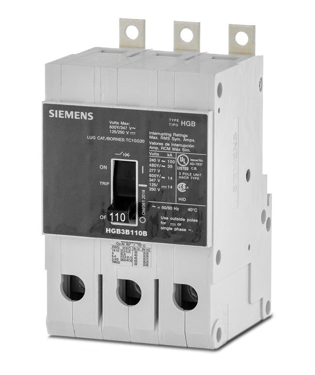 New Siemens HGB3B110B 3 Pole Circuit Breaker – SuperBreakers