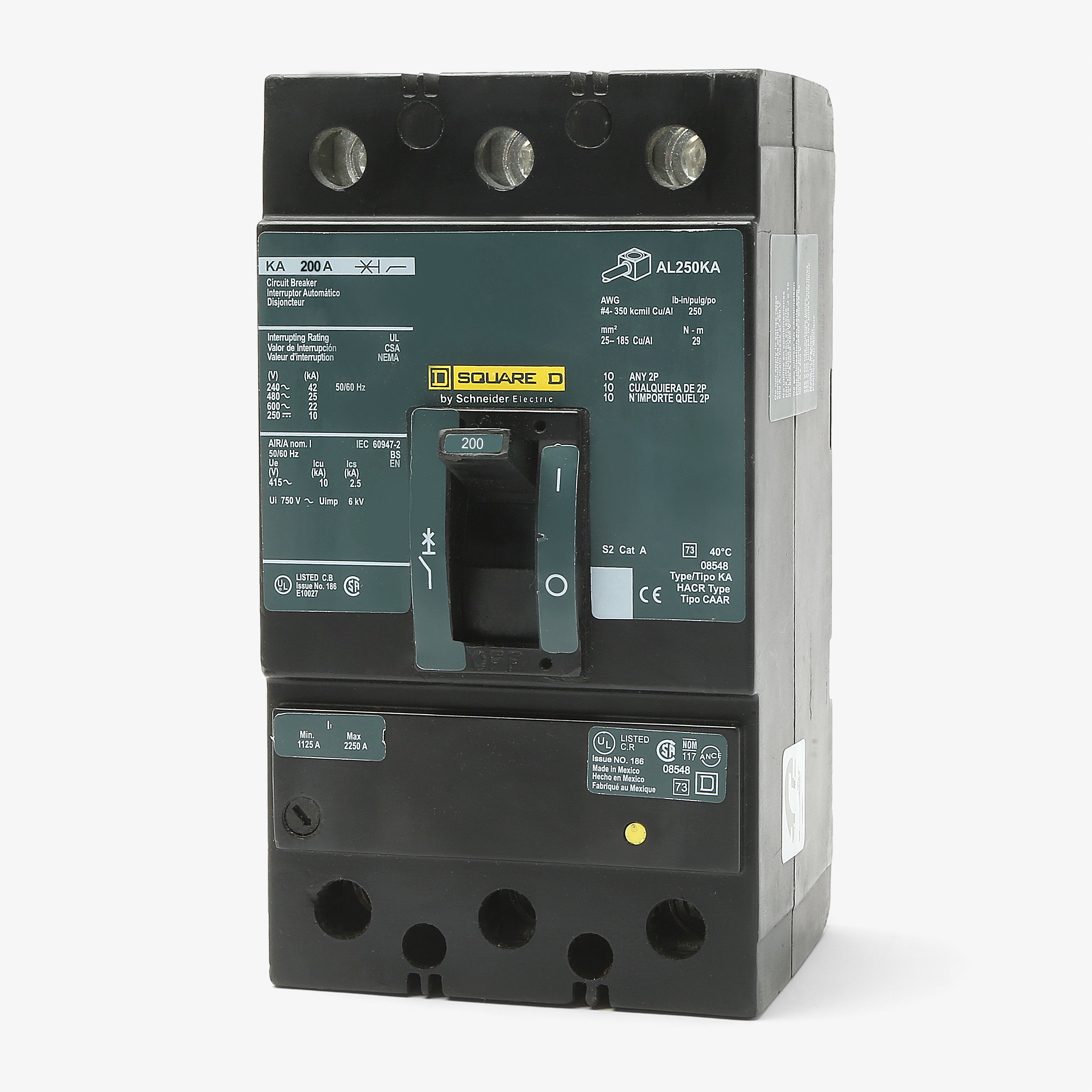 Square D KAL36200 Molded Case Circuit Breaker – SuperBreakers