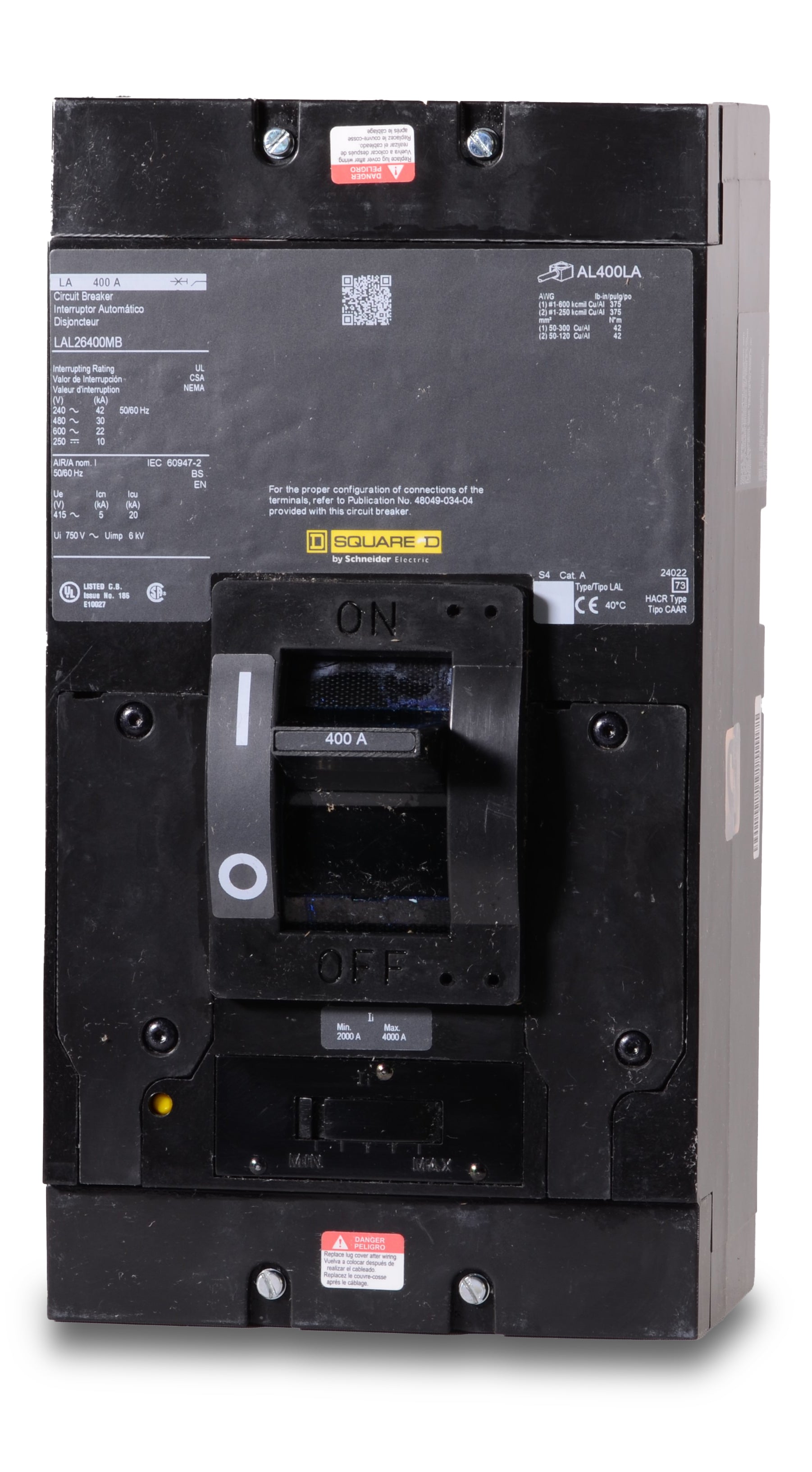 Square D LAL26400MB 2 Pole Circuit Breaker – SuperBreakers