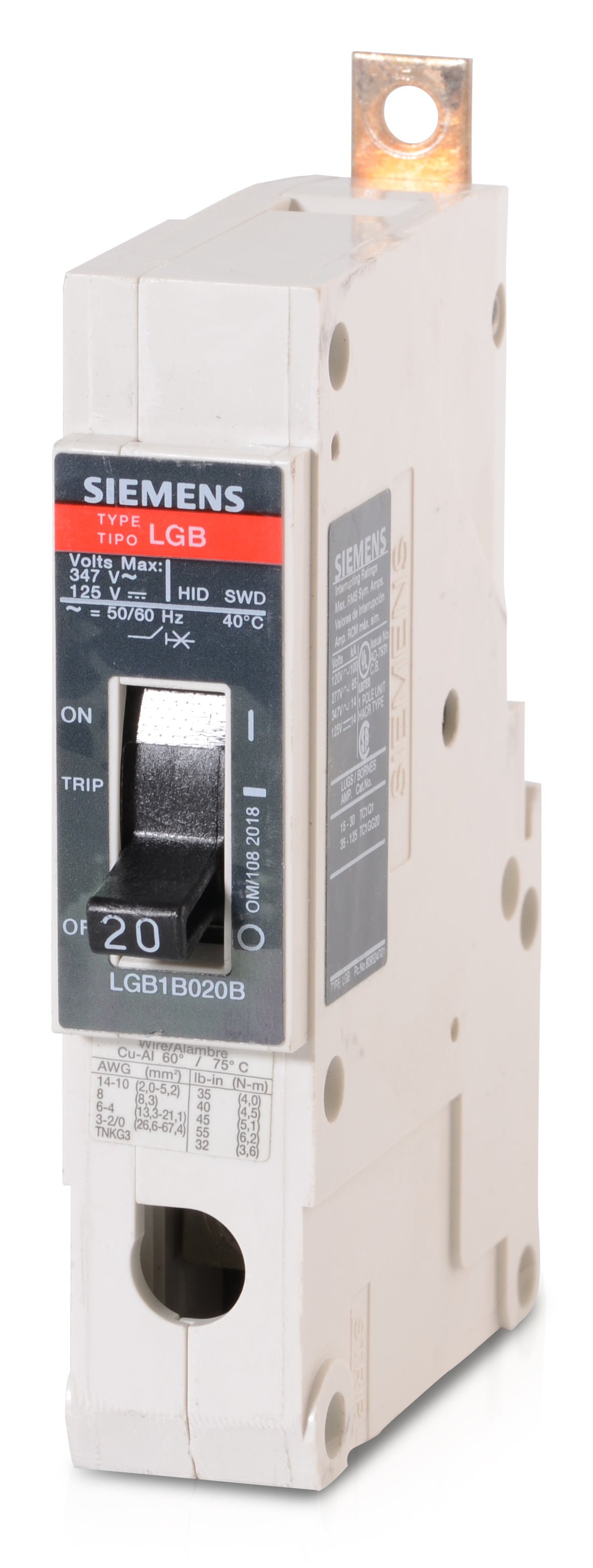 Siemens LGB1B020B 1 Pole Circuit Breaker – SuperBreakers