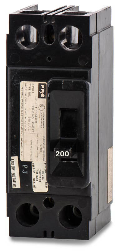 Re-Certified Federal Pacific NEJ223200 2 Pole Circuit Breaker ...