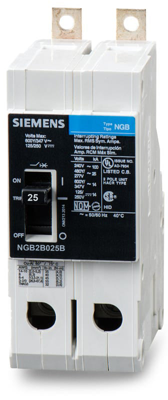 Siemens NGB2B025B 2 Pole Circuit Breaker – SuperBreakers