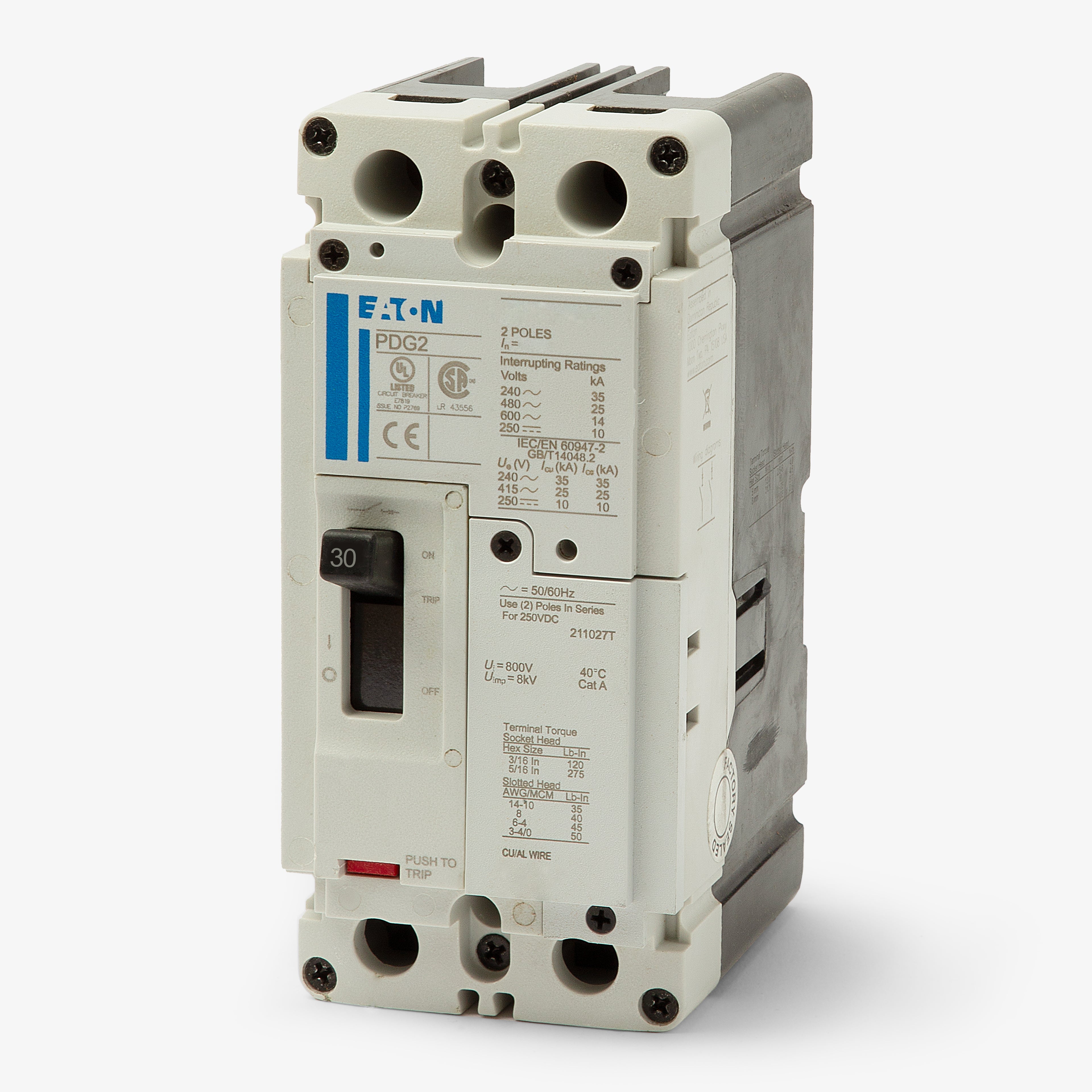 Eaton PDG22F0030TFFJ 2 Pole Circuit Breaker – SuperBreakers
