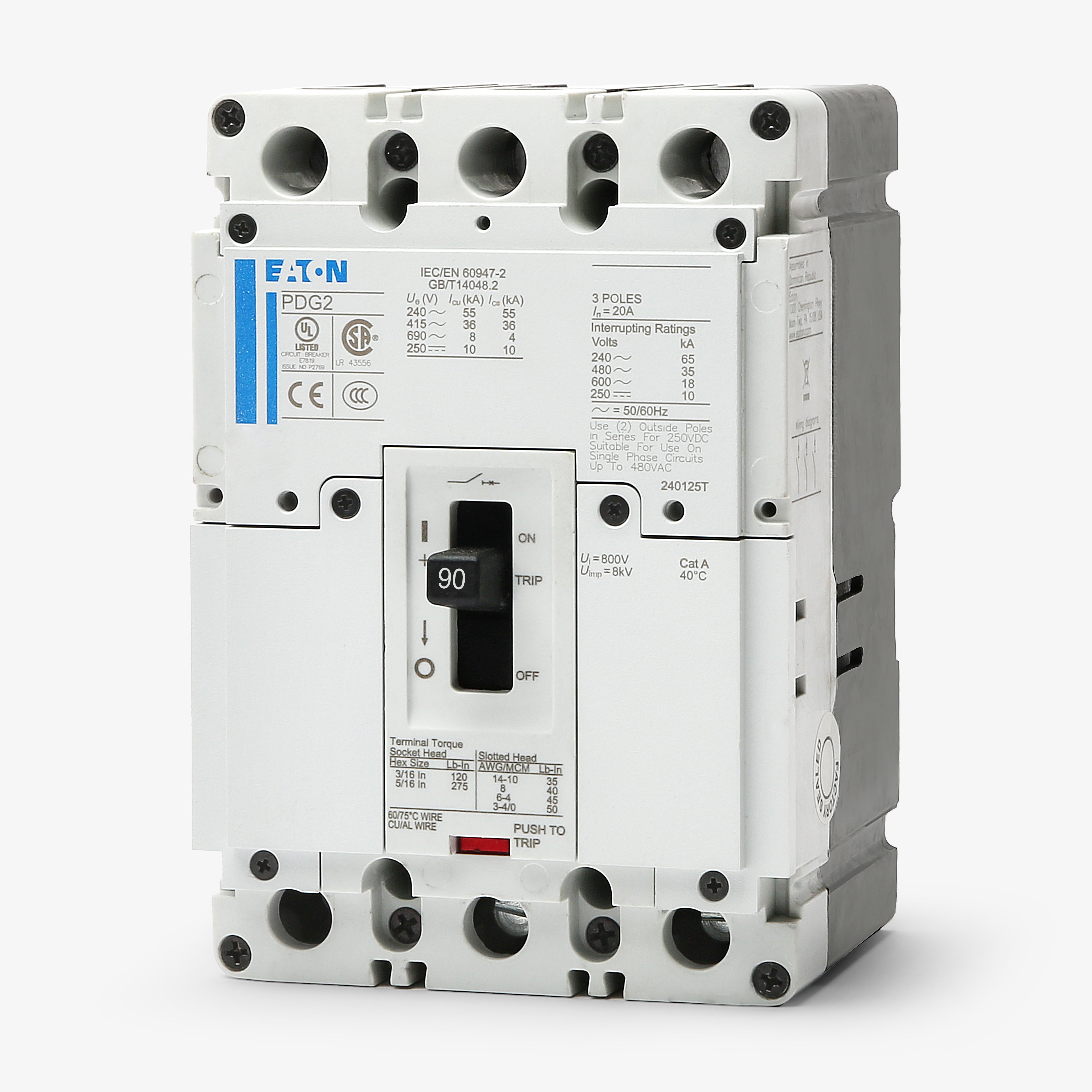 Eaton PDG23G0090TFFL 3 Pole Circuit Breaker – SuperBreakers