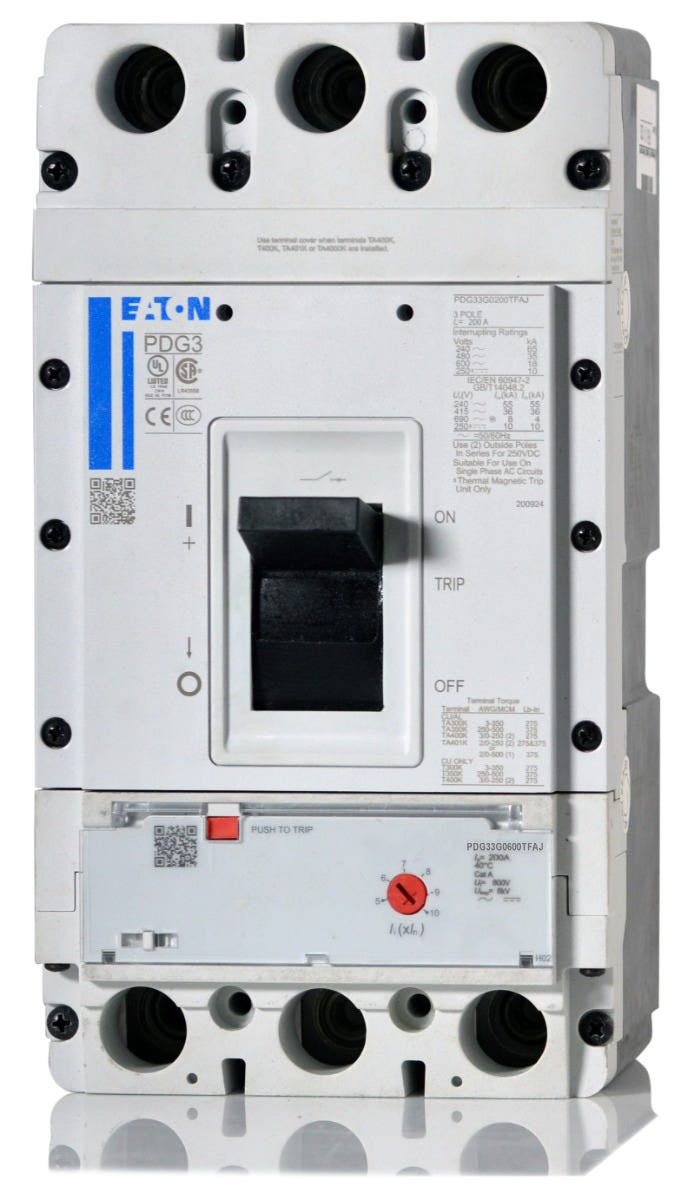 Eaton PDG33G0600TFAJ 3 Pole Circuit Breaker – SuperBreakers
