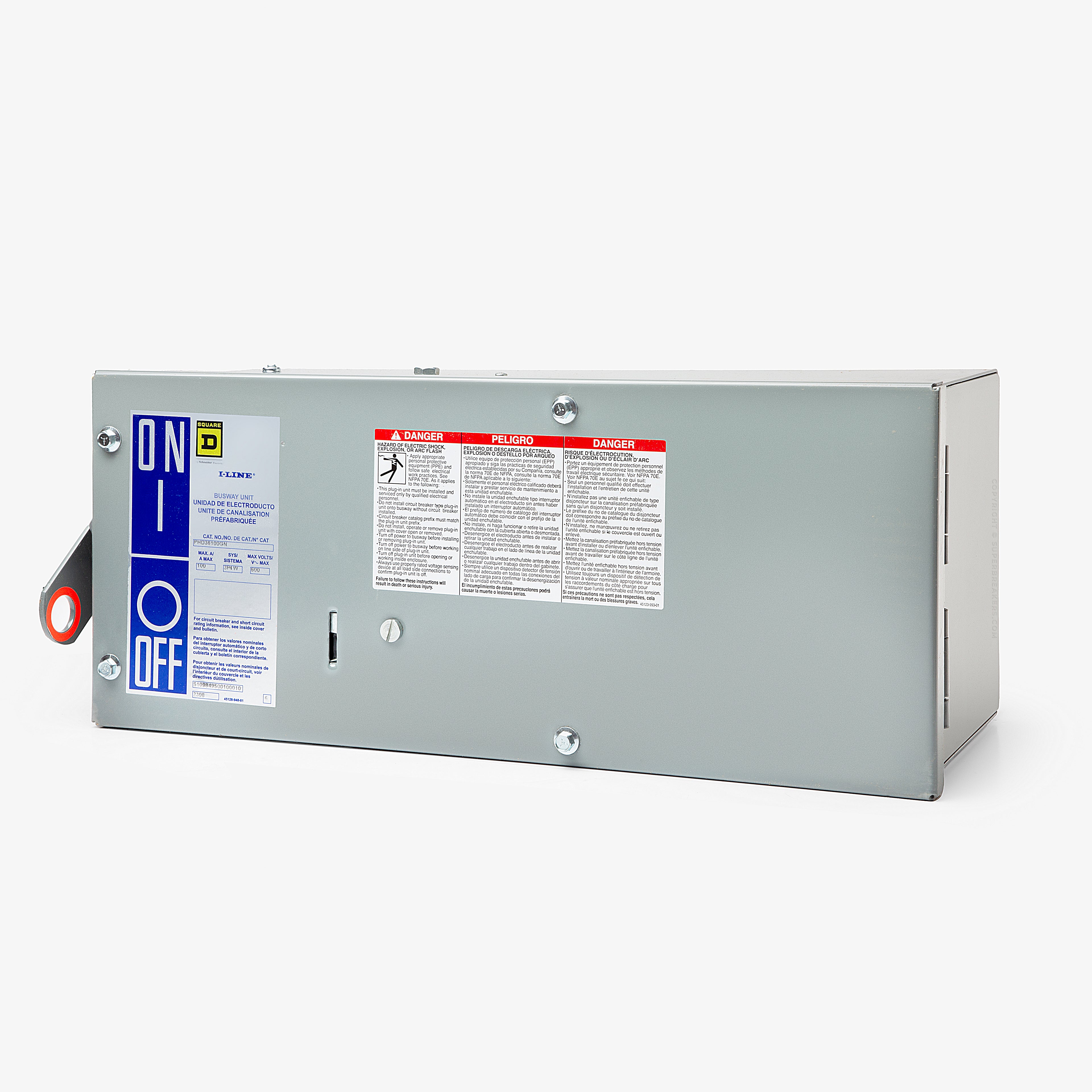 Square D PHD36100GN Busway Plug-In – SuperBreakers
