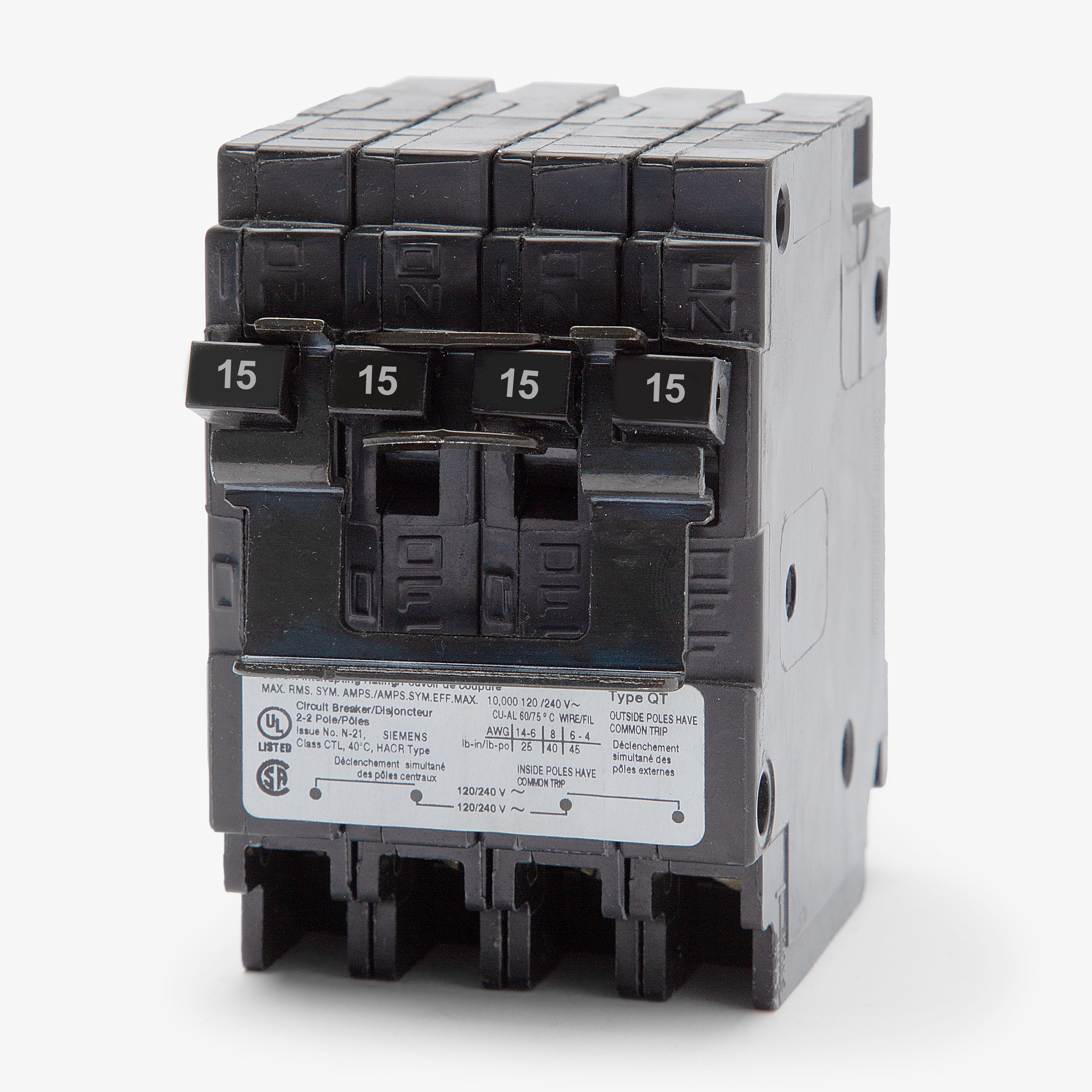 Siemens Q21515CT2 Quadplex Miniature Circuit Breaker – SuperBreakers