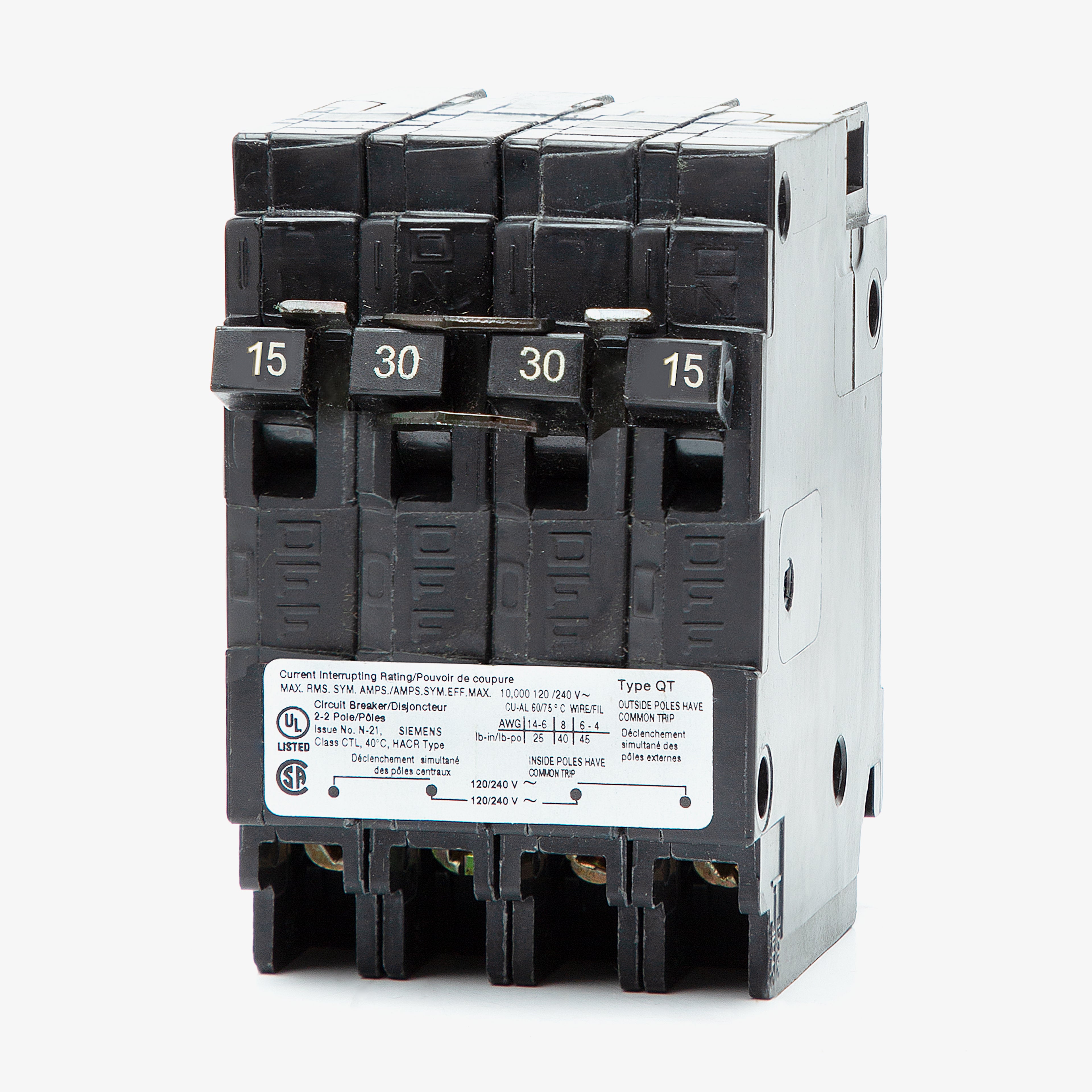 Siemens Q21530CT Quad Circuit Breaker – SuperBreakers