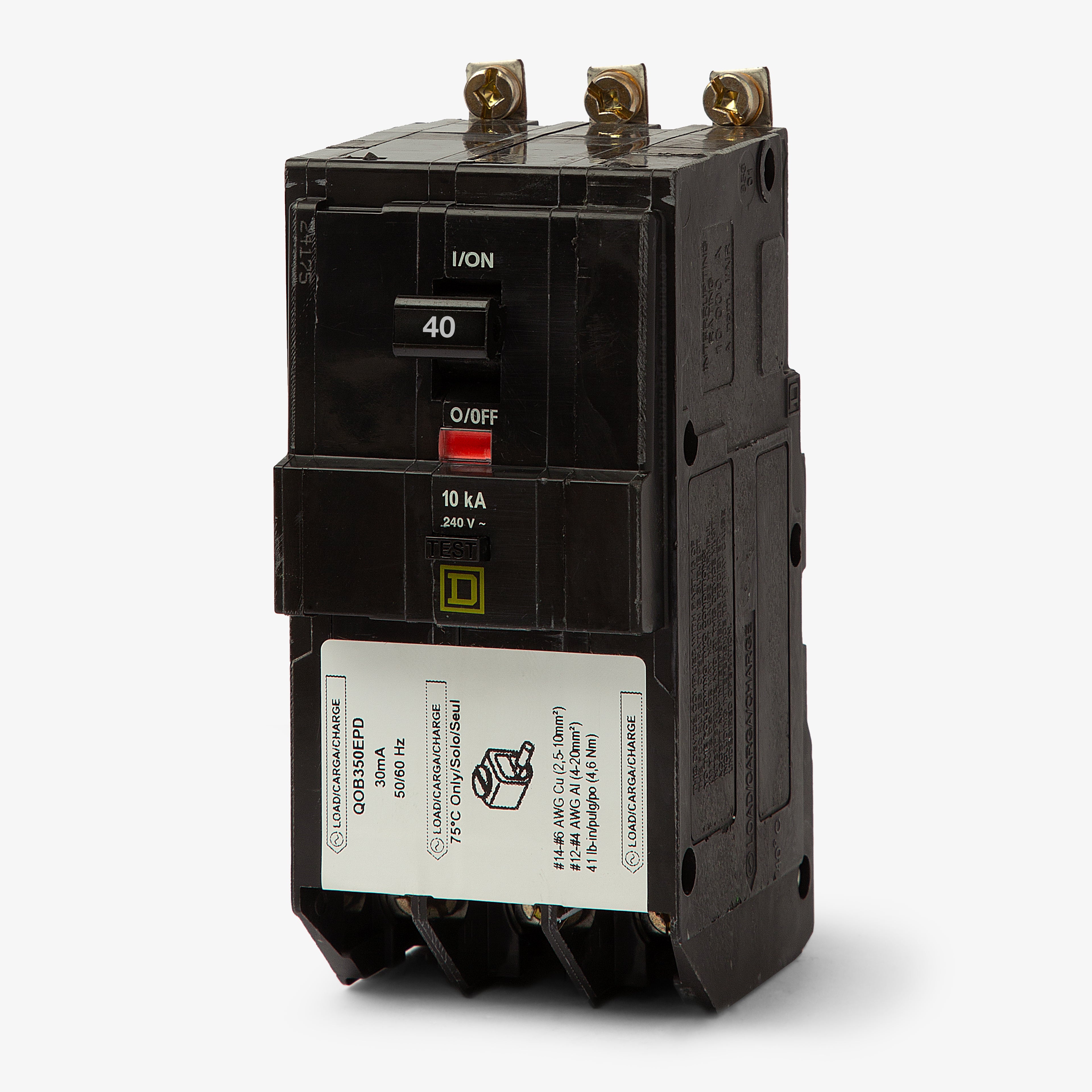 Square D QOB340EPD 3Pole Ground Fault Circuit Breaker – SuperBreakers