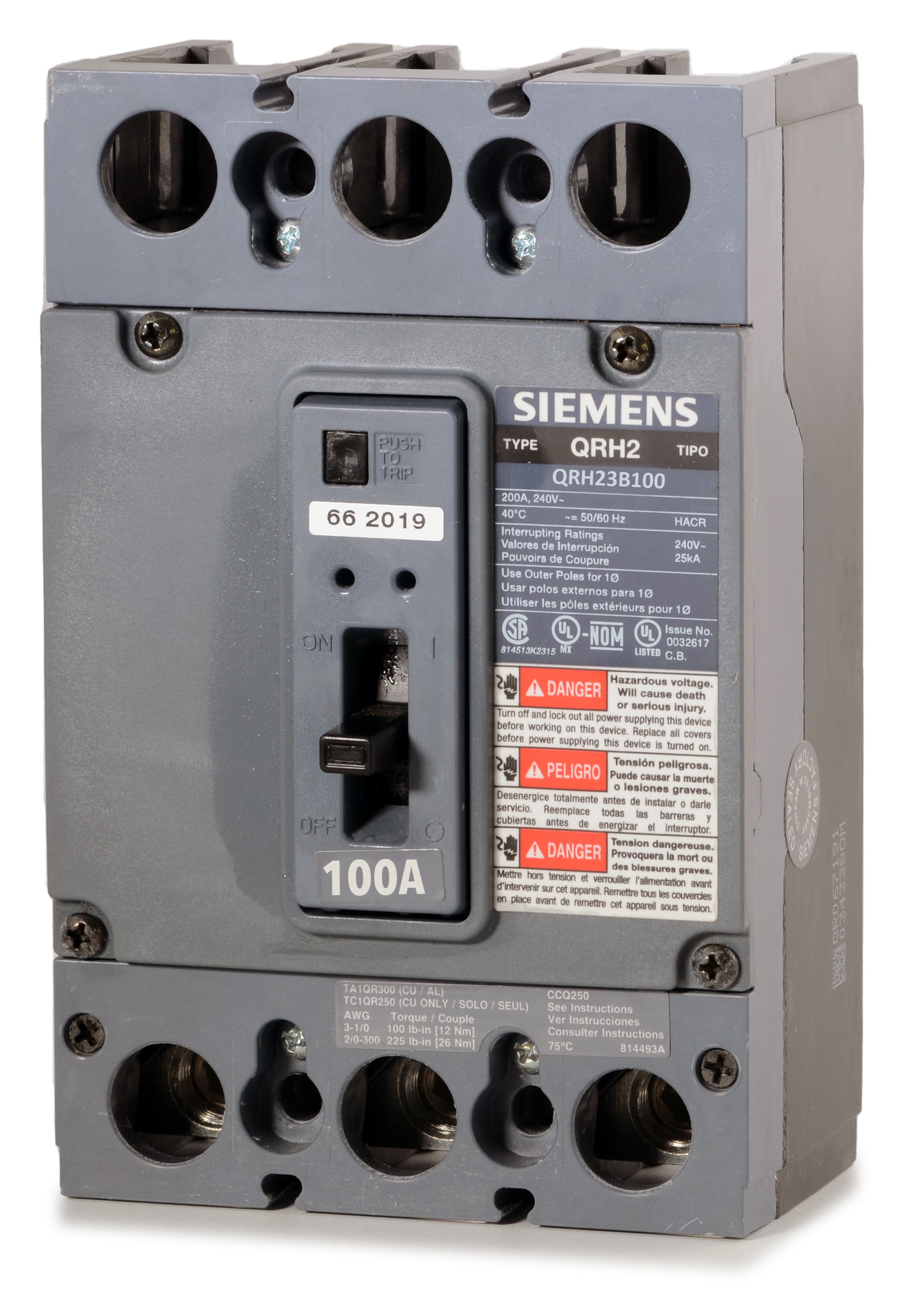 Siemens QRH23B100 3 Pole Circuit Breaker – SuperBreakers