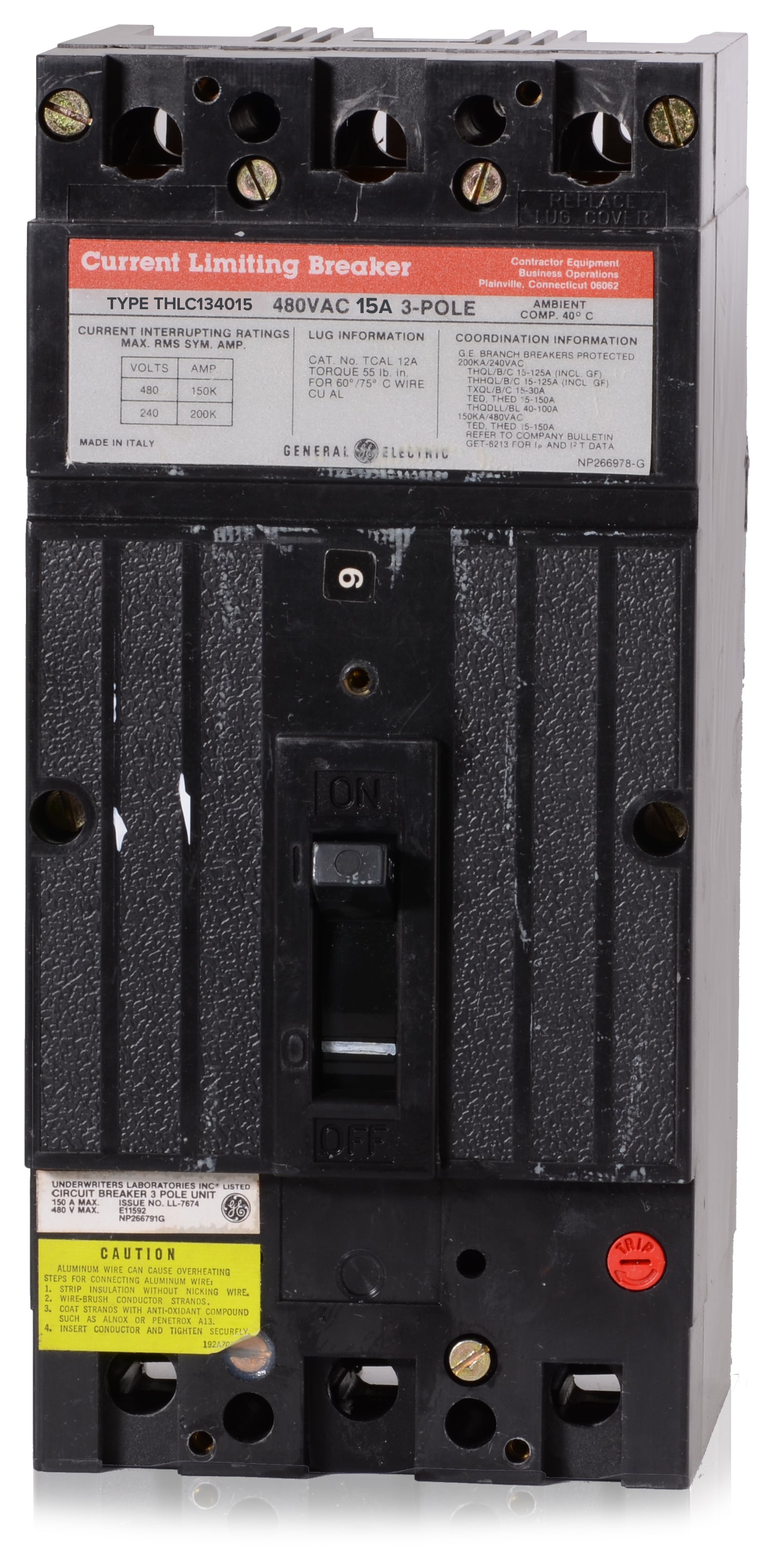 General Electric THLC134015 3 Pole Circuit Breaker – SuperBreakers