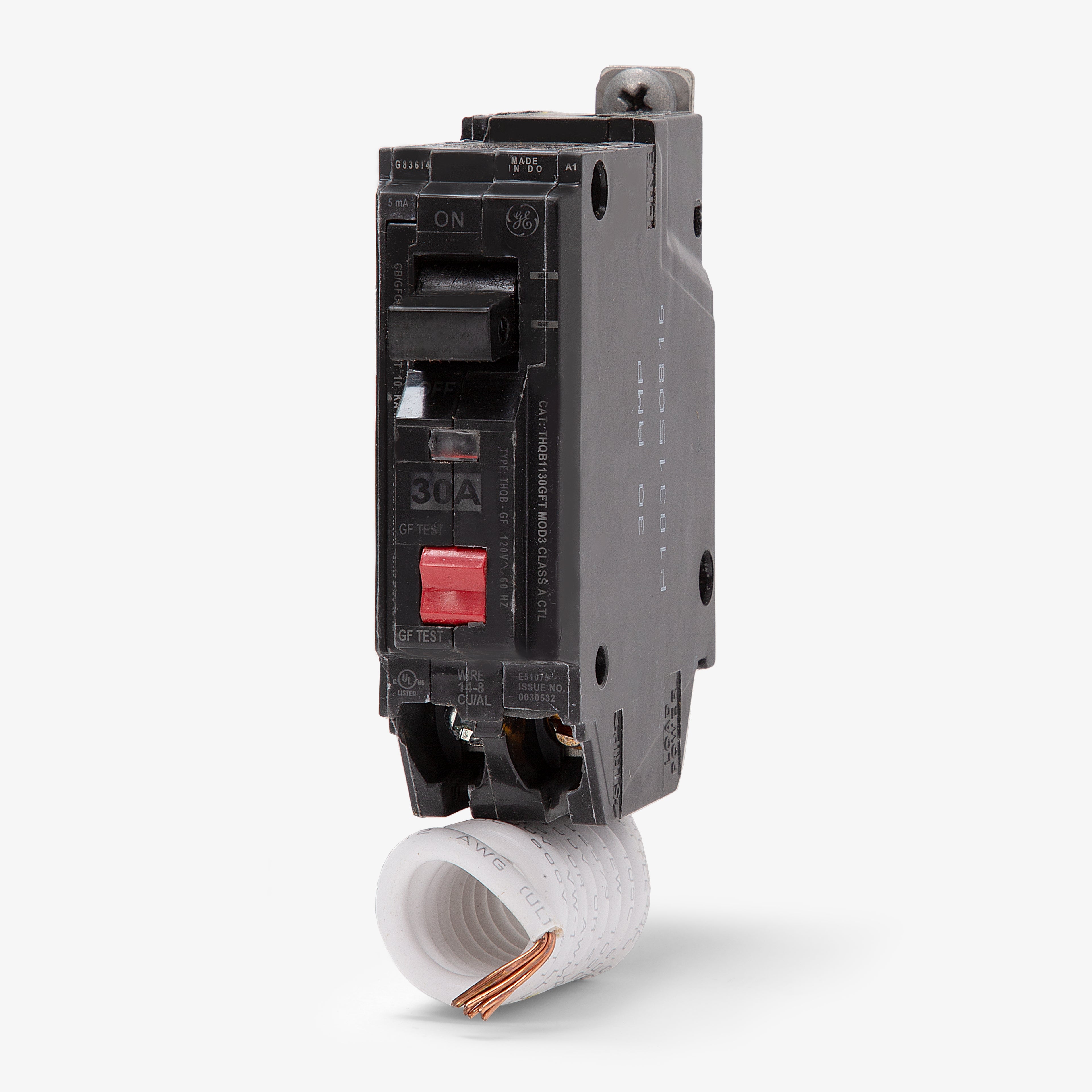 General Electric THQB1130GFT 1 Pole Circuit Breaker Ground Fault ...