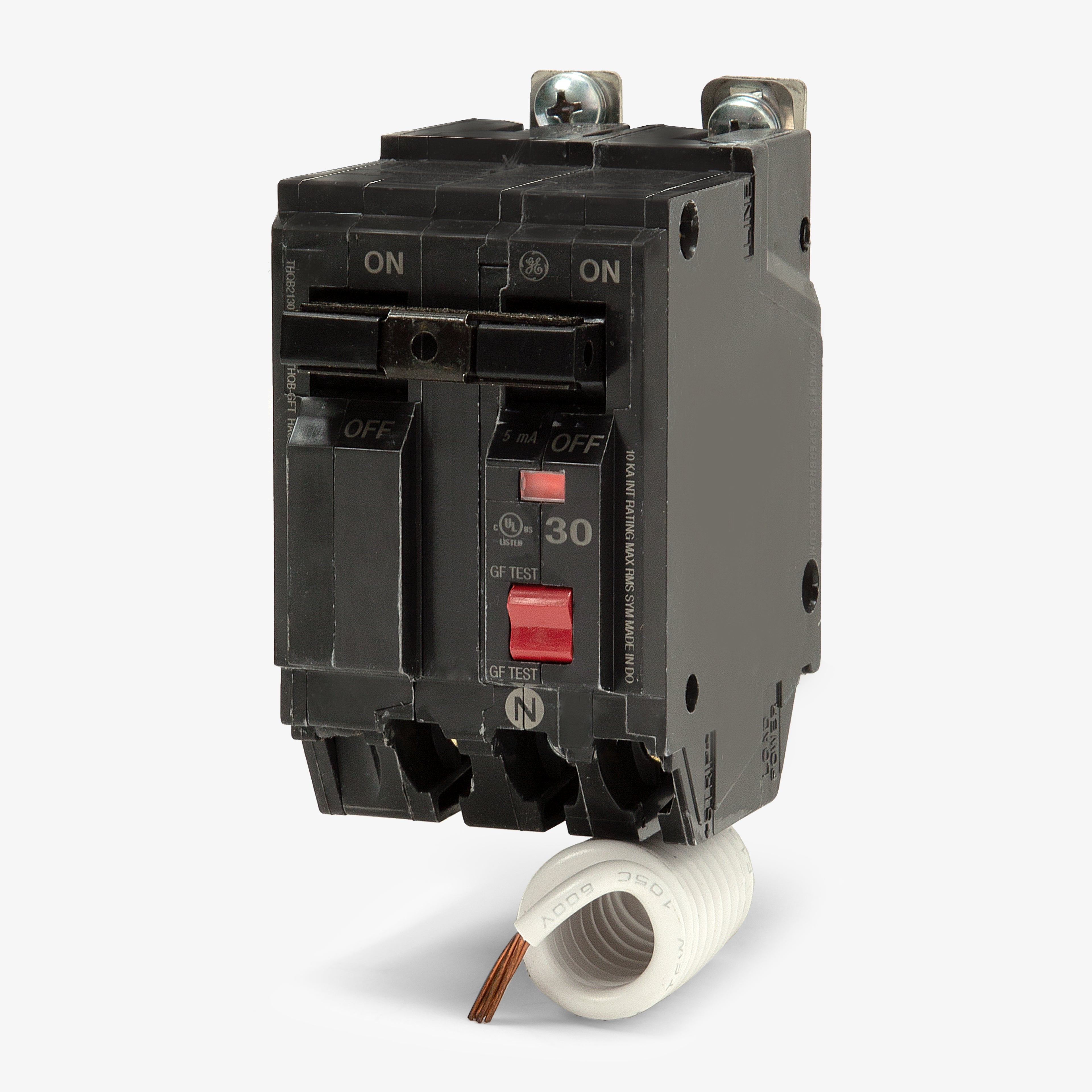 General Electric THQB2130GFT 2 Pole Ground Fault Circuit Breaker ...