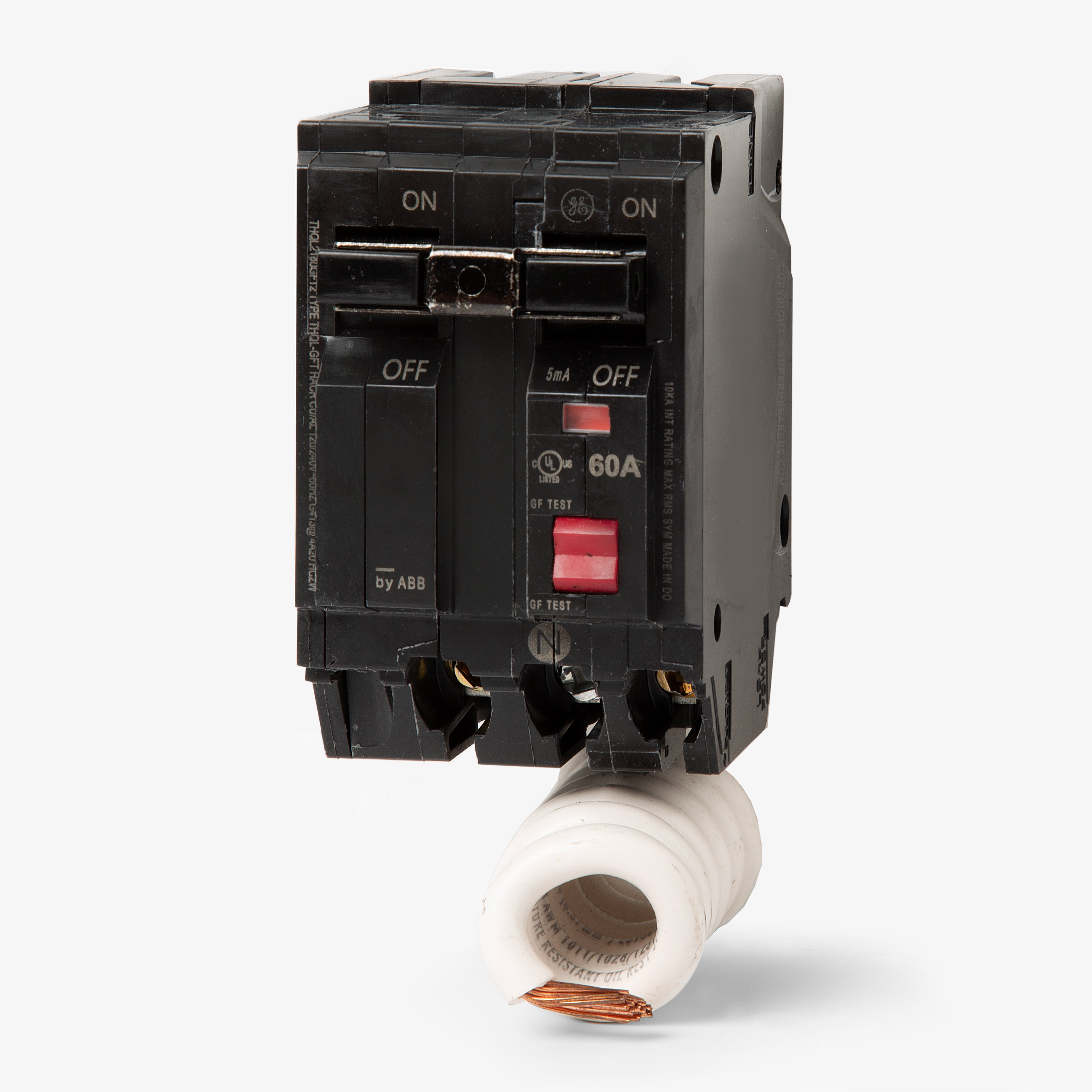 New General Electric THQL2160GFT2 2 Pole Ground Fault Circuit Breaker ...