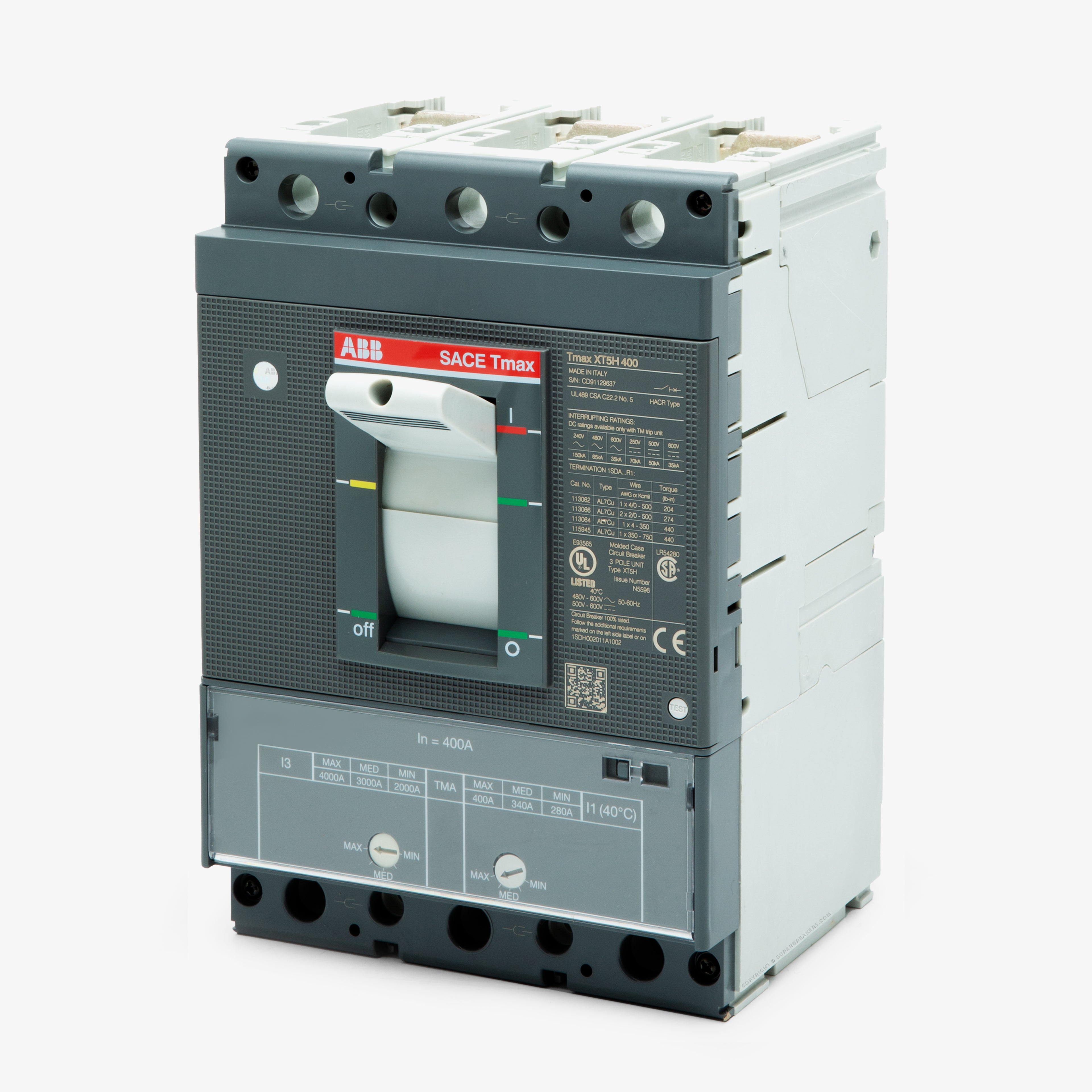ABB XT5HU340ABFN000XXX Molded Case Circuit Breaker – SuperBreakers