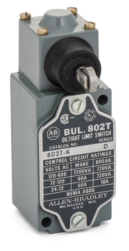 Allen-Bradley 802T-K Side Push Vertical Roller Limit Switch – SuperBreakers