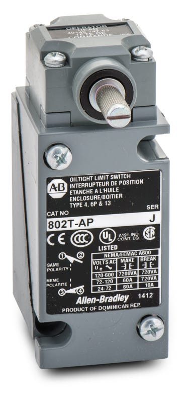 Allen-Bradley 802T-AP Plug In Spring Return Lever Compact Limit Switch ...