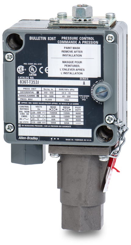 Allen-Bradley 836T-T353J Pressure Control Switch – SuperBreakers