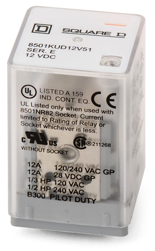Square D 8501KUD12V51 General Purpose Relay – SuperBreakers