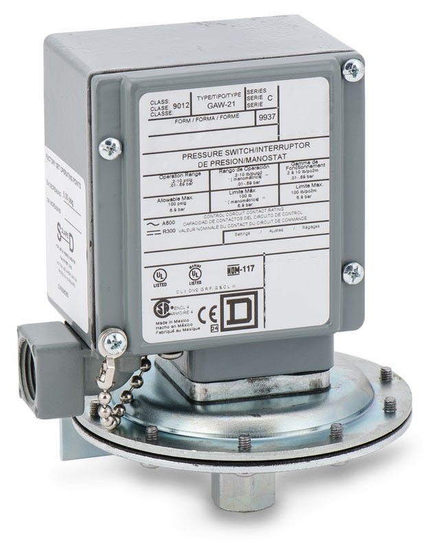Square D 9012GAW21 Pressure Control Switch – SuperBreakers